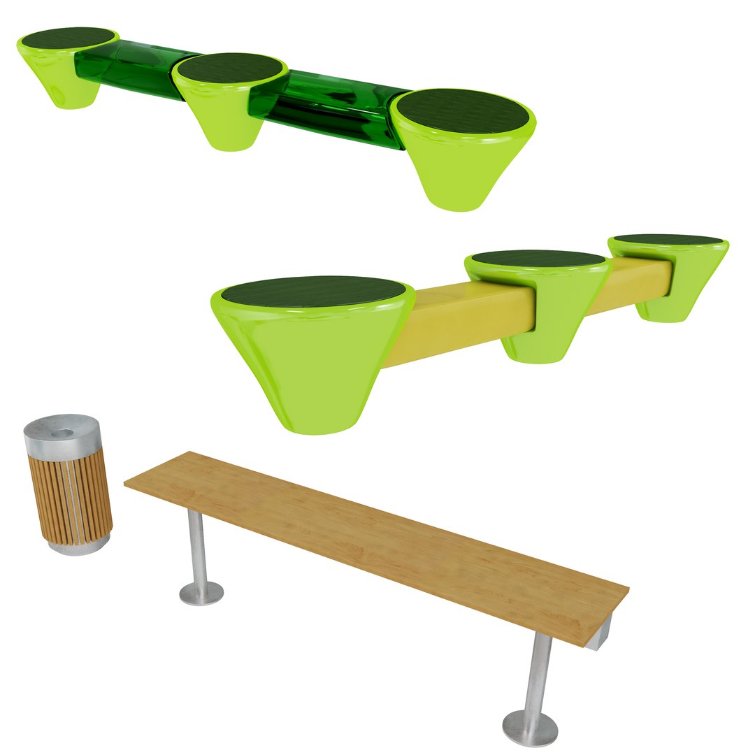 Park Bench Collection 3D model - TurboSquid 2100577