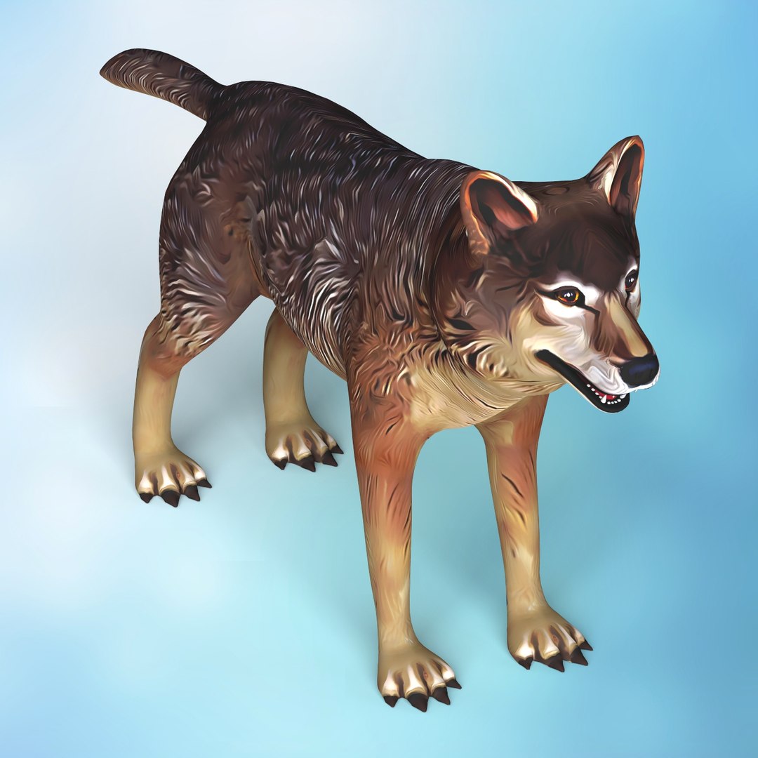 Cartoon Wolf 3D Model - TurboSquid 1496369