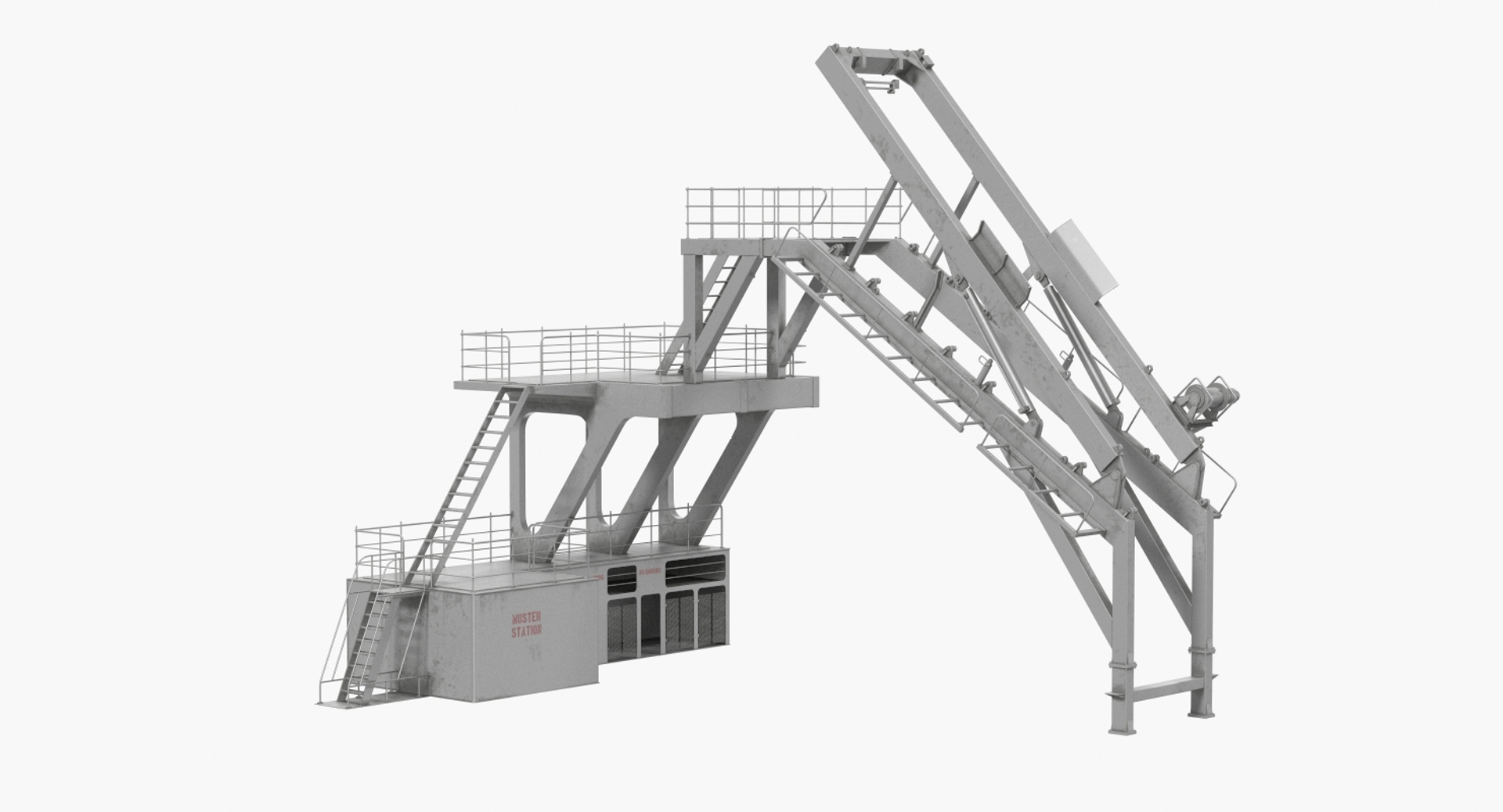 3D lifeboat launching mechanism life - TurboSquid 1366953