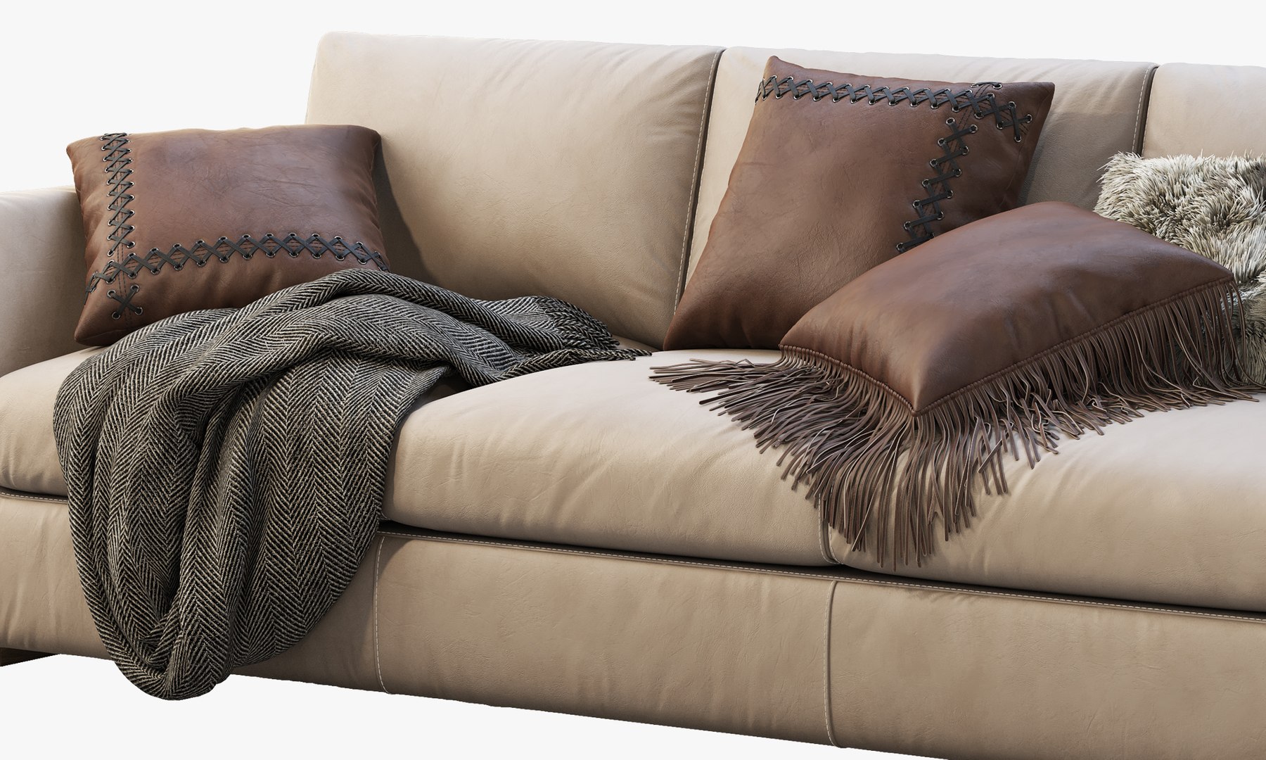 3D Modena Taper Arm Sofa Model - TurboSquid 1475414