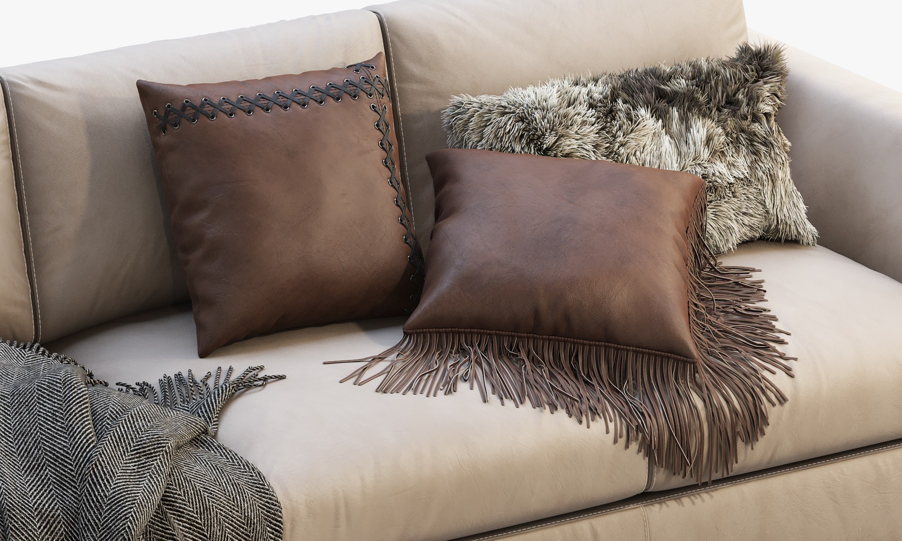 3D Modena Taper Arm Sofa Model - TurboSquid 1475414