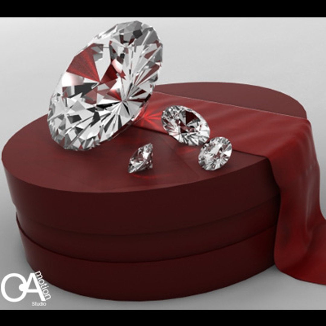 3d model realistic diamond