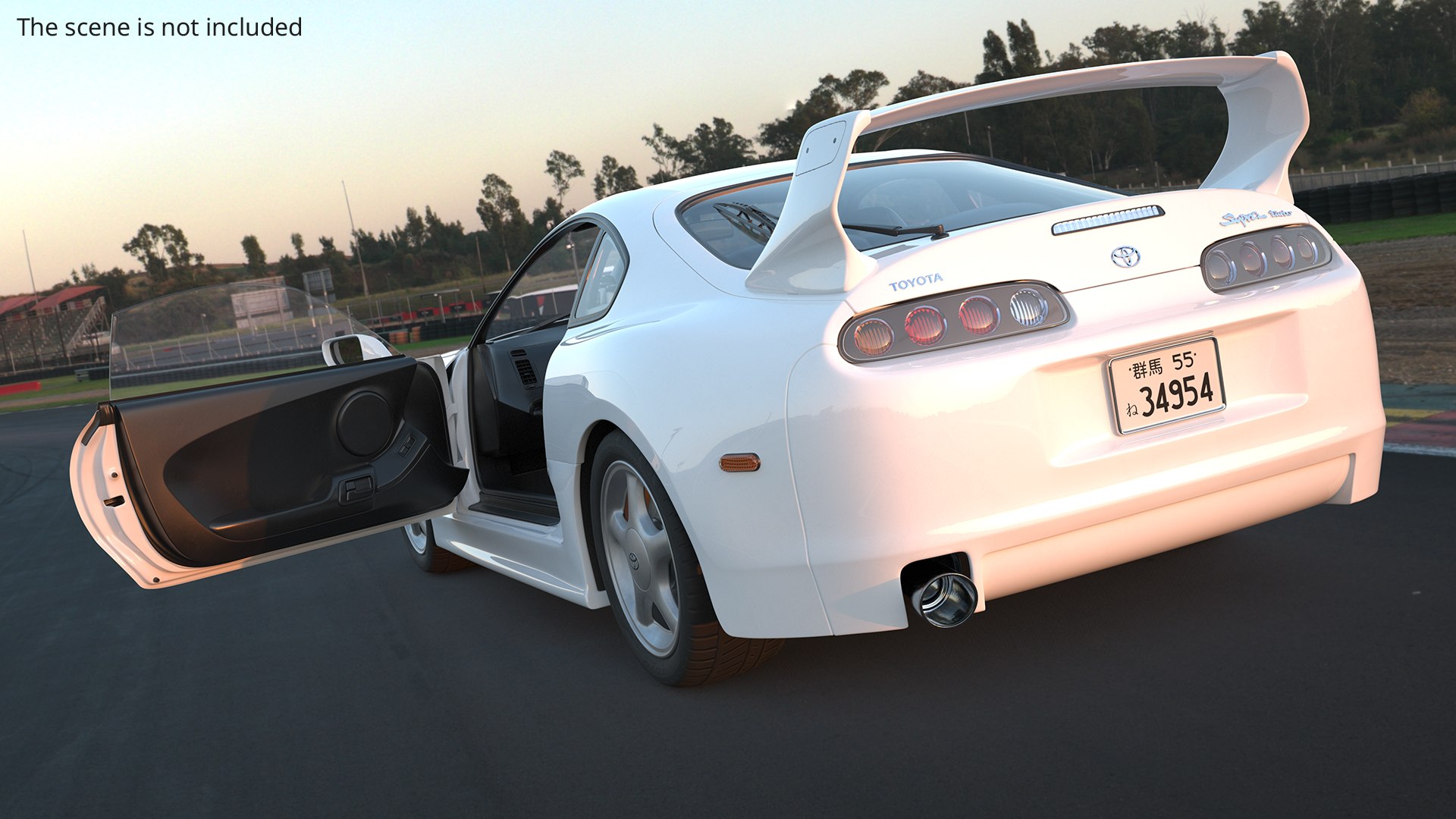 3D Toyota Supra 3000GT TRD Vented Hood Edition White Rigged For Cinema ...