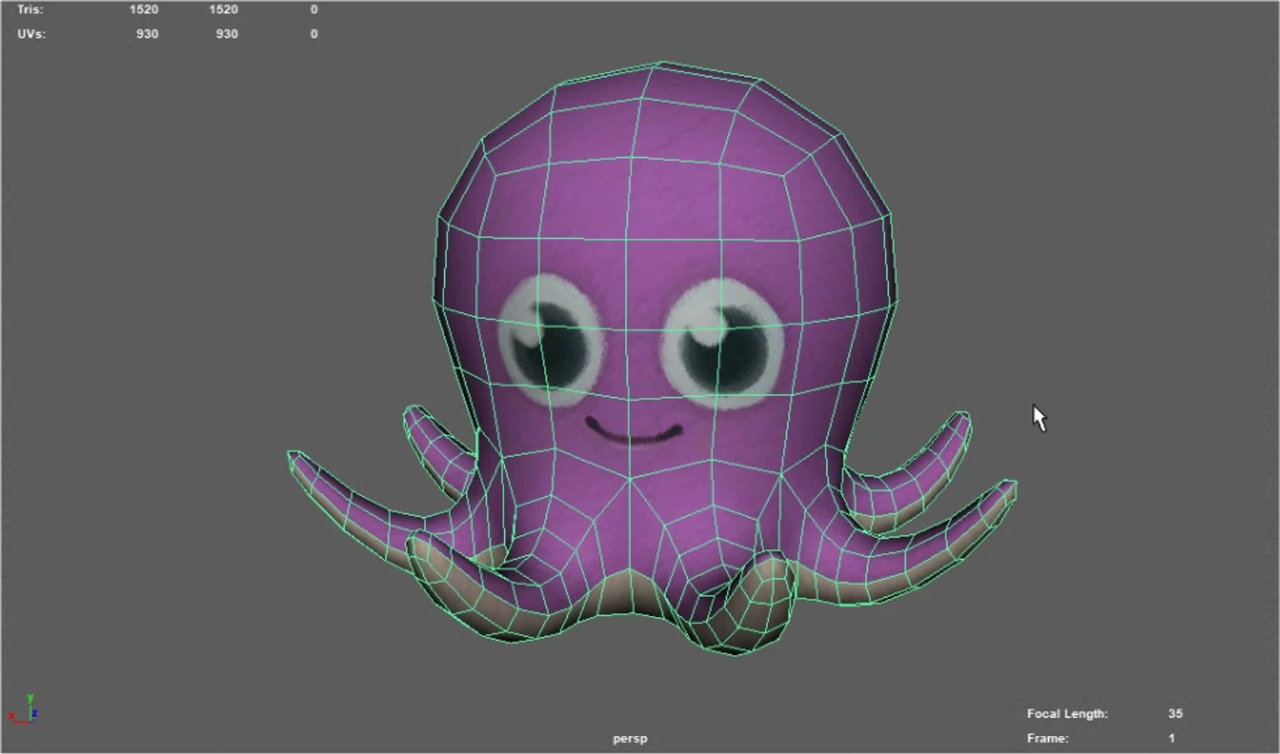 Cartoon Octopus 3D Model - TurboSquid 1580268