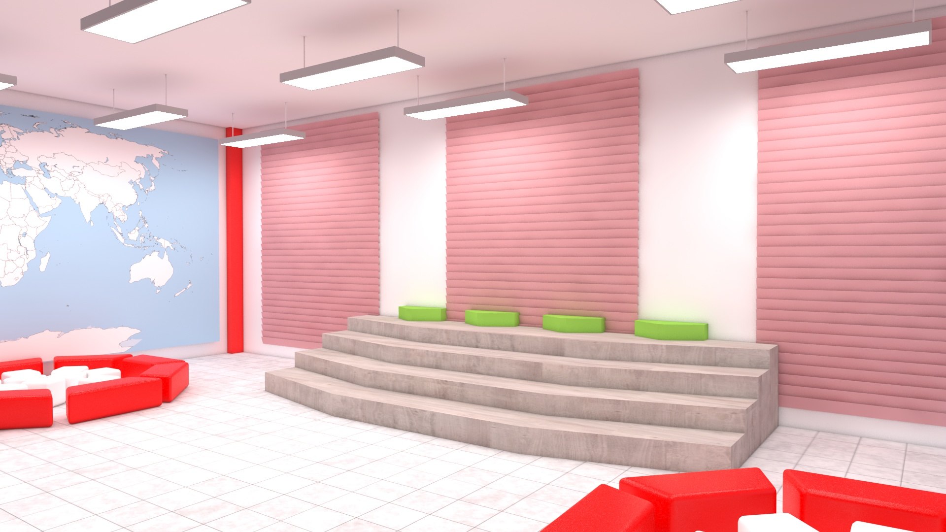 Classroom With Corridor 3D Model - TurboSquid 1971661