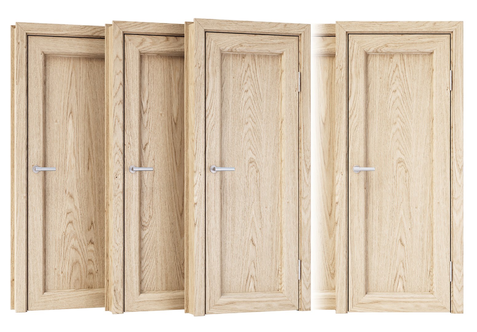 Interior And Exterior Wooden Door Set V2 3D Model - TurboSquid 2042700