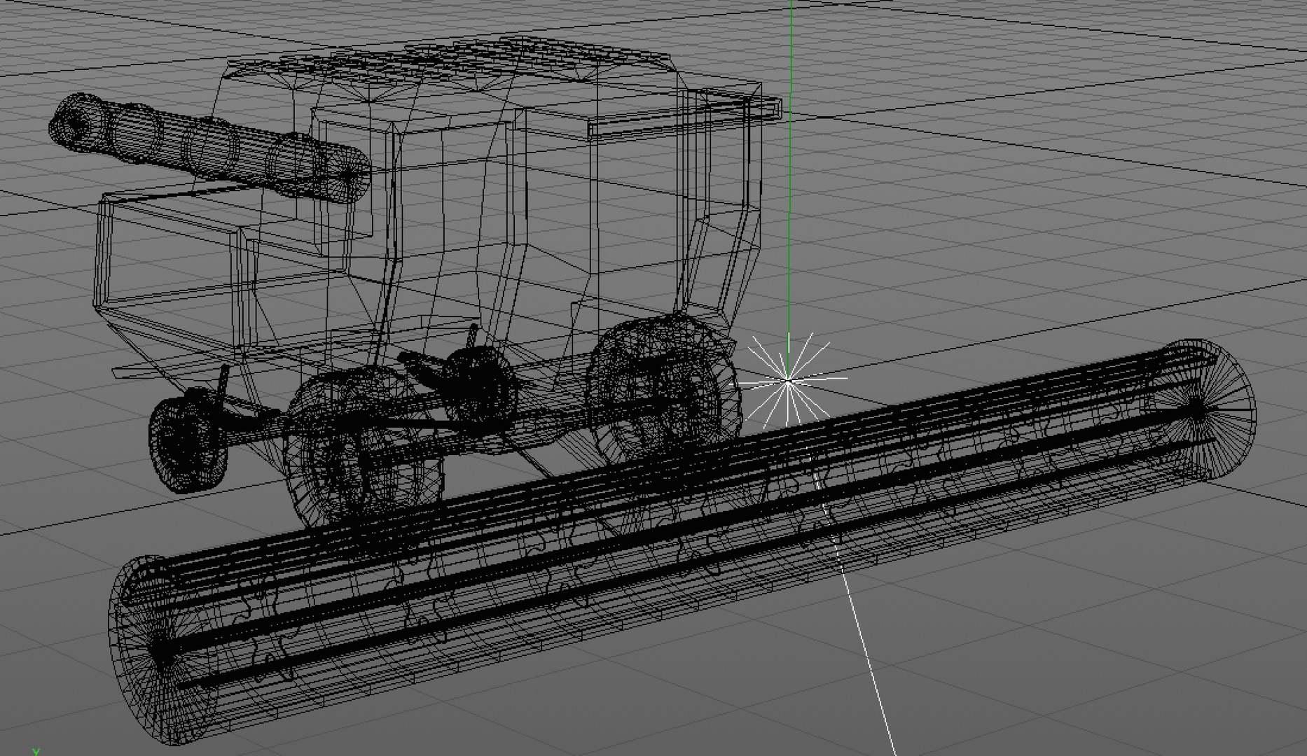 Harvester Machine 3d Model