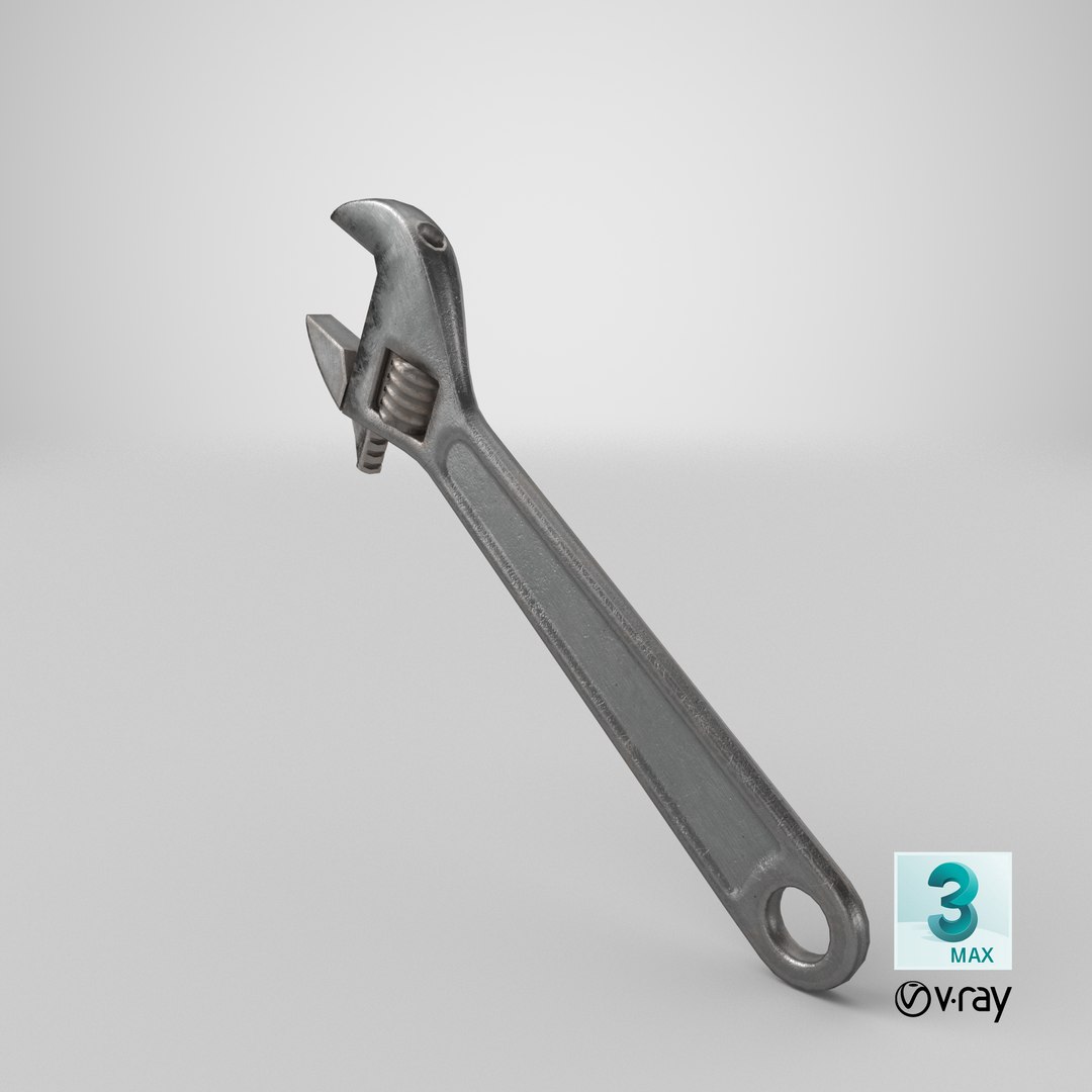 3D Adjustable Wrench Glossy Fingerprint - TurboSquid 2122594
