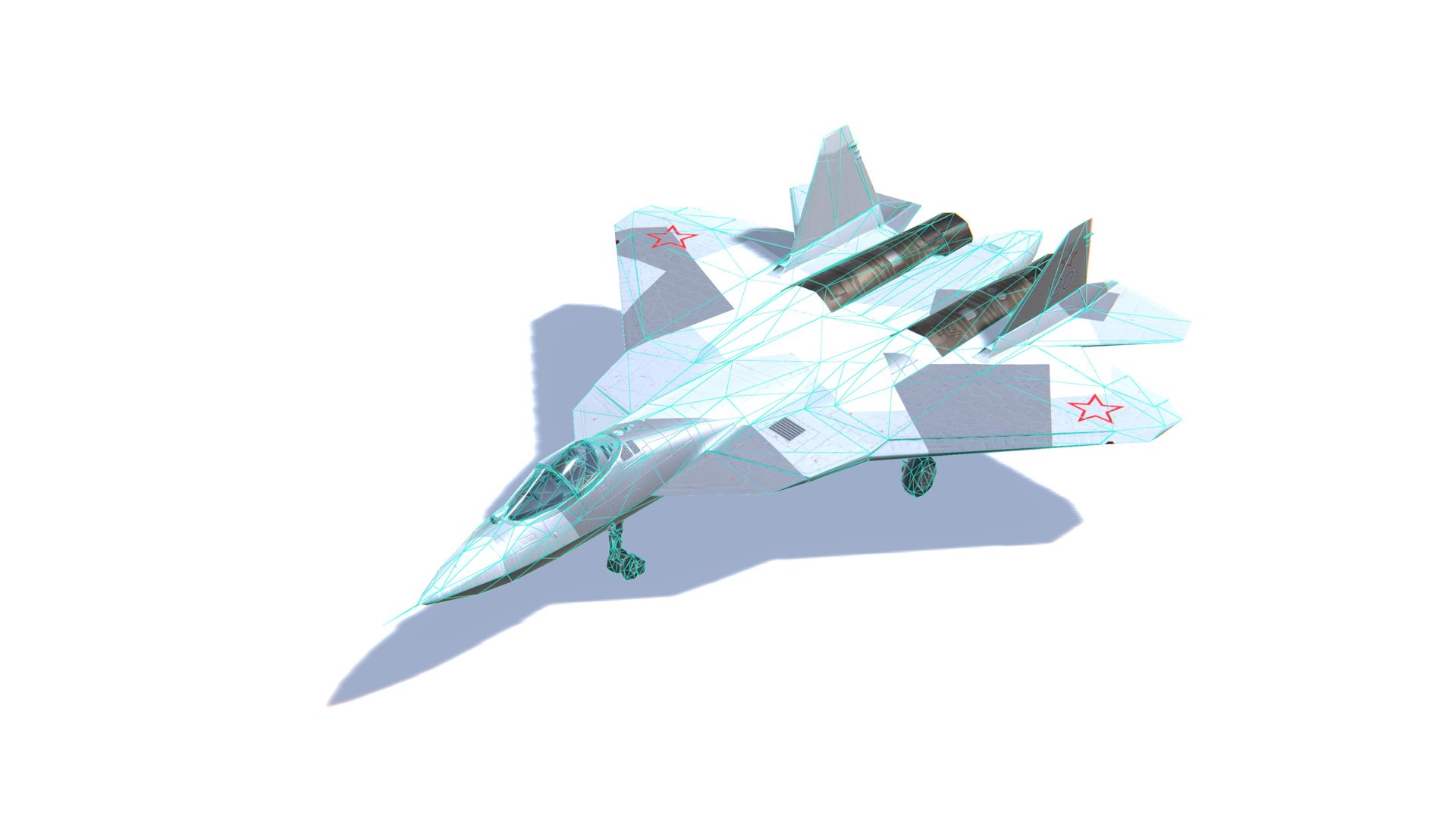 SU-57 Felon Jet Fighter Aircraft Low-poly 3D Model - TurboSquid 1800883