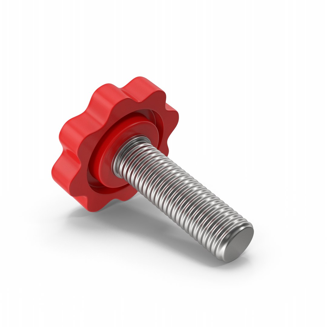 3D Bolt With Plastic Handle Model - TurboSquid 2236161