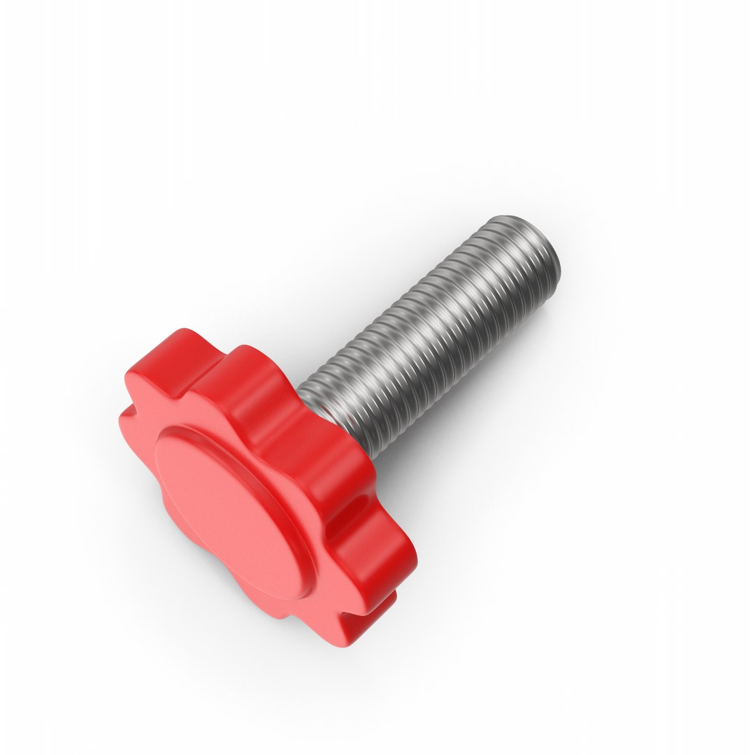 3D Bolt With Plastic Handle Model - TurboSquid 2236161