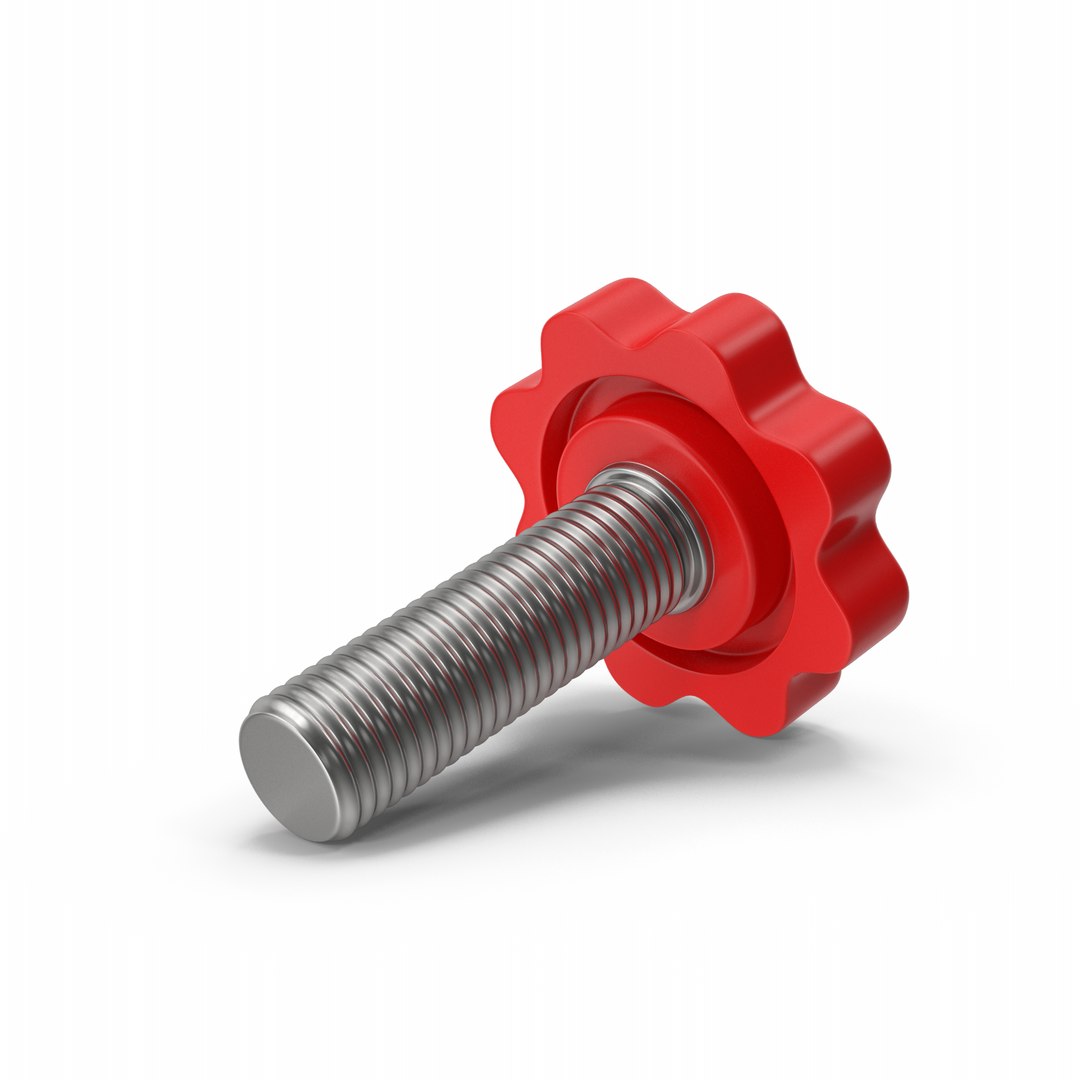 3D Bolt With Plastic Handle Model - TurboSquid 2236161