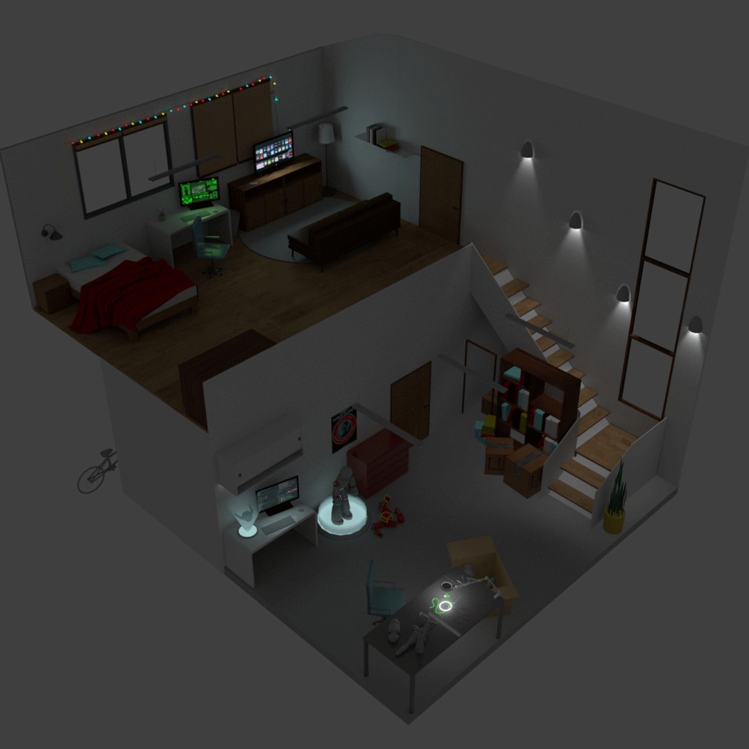 Isometric Room Model - TurboSquid 1466421