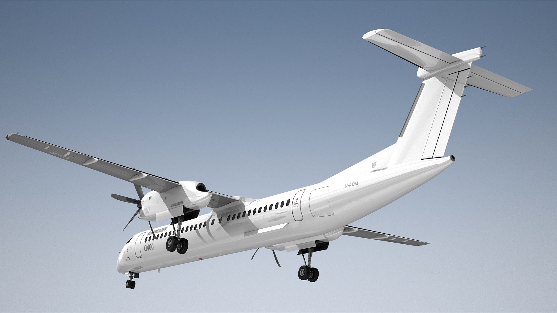 3d Havilland Bombardier Q400 Plane Model