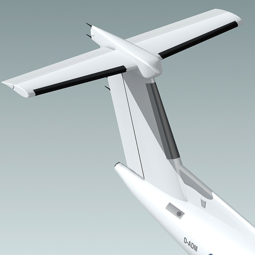 3d havilland bombardier q400 plane model