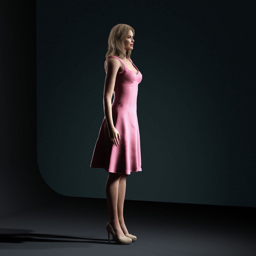 3D Model Margot Robbie 3D Model - Hyper Realistic - Low Poly 3D Model ...