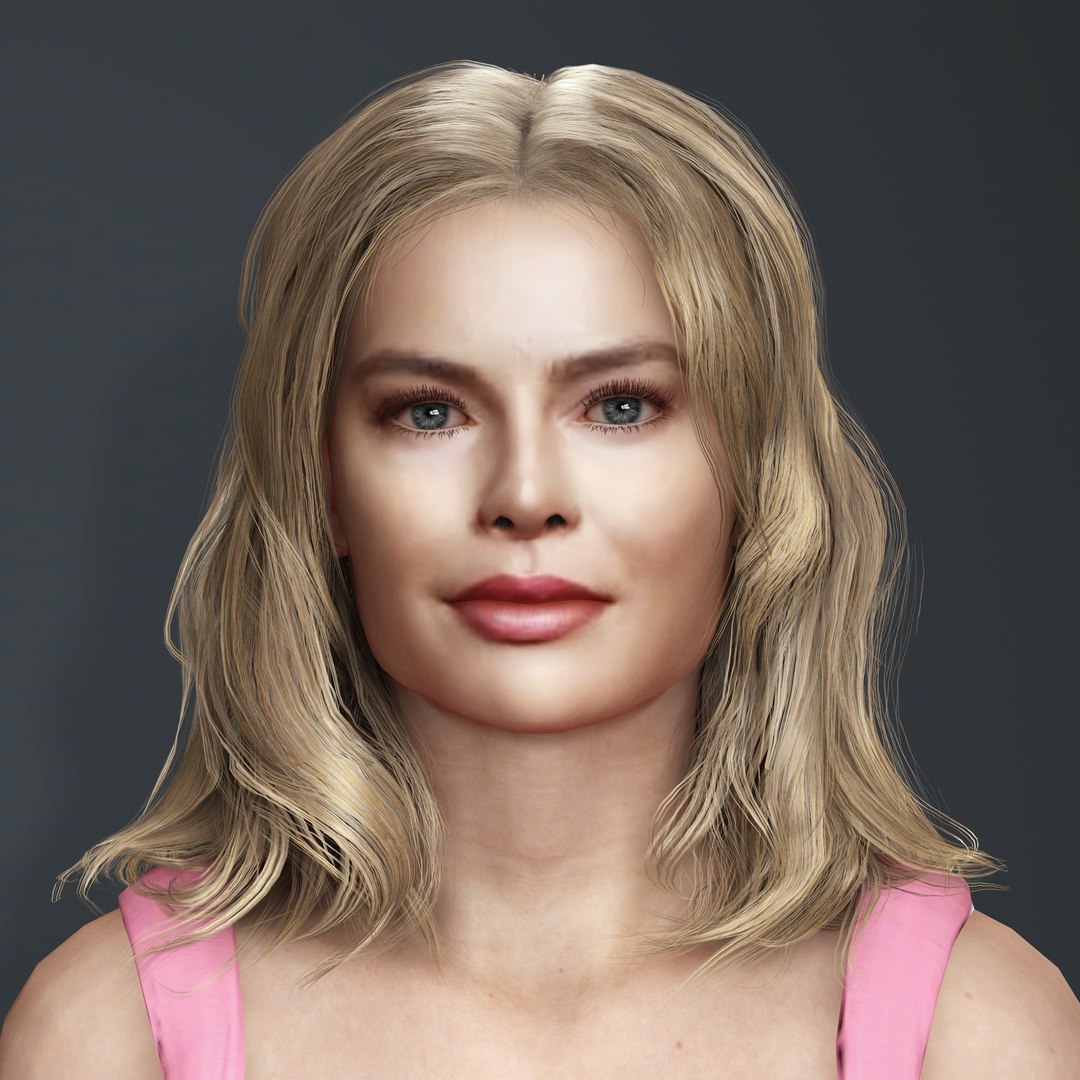 3D Model Margot Robbie 3D Model - Hyper Realistic - Low Poly 3D Model ...