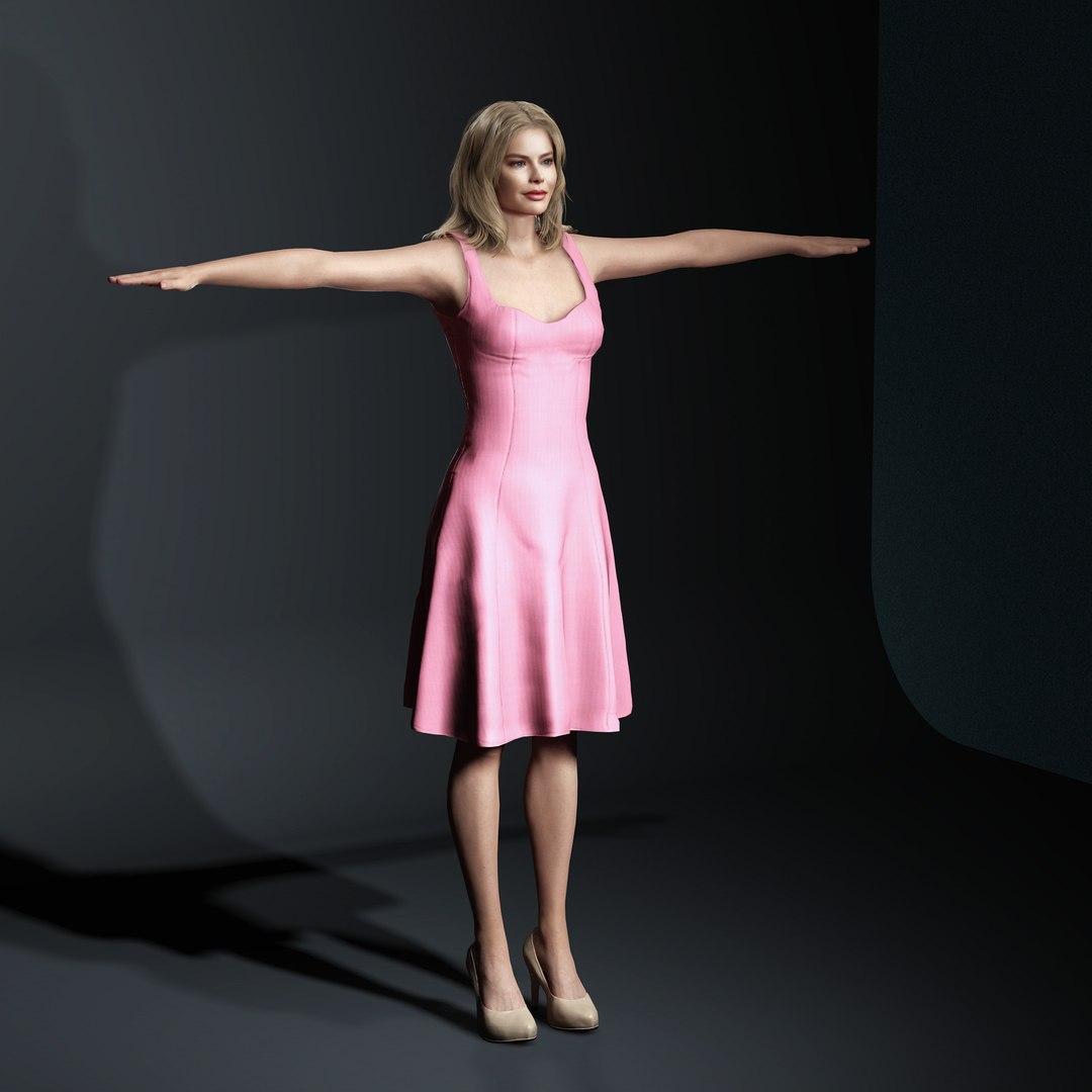 3D Model Margot Robbie 3D Model - Hyper Realistic - Low Poly 3D Model ...