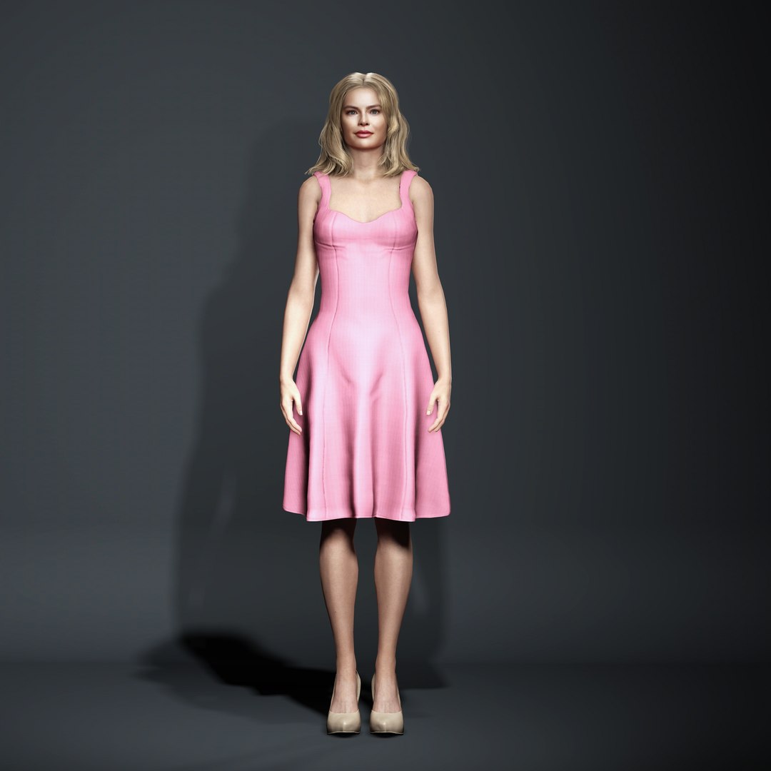 3D Model Margot Robbie 3D Model - Hyper Realistic - Low Poly 3D Model - TurboSquid 2276987