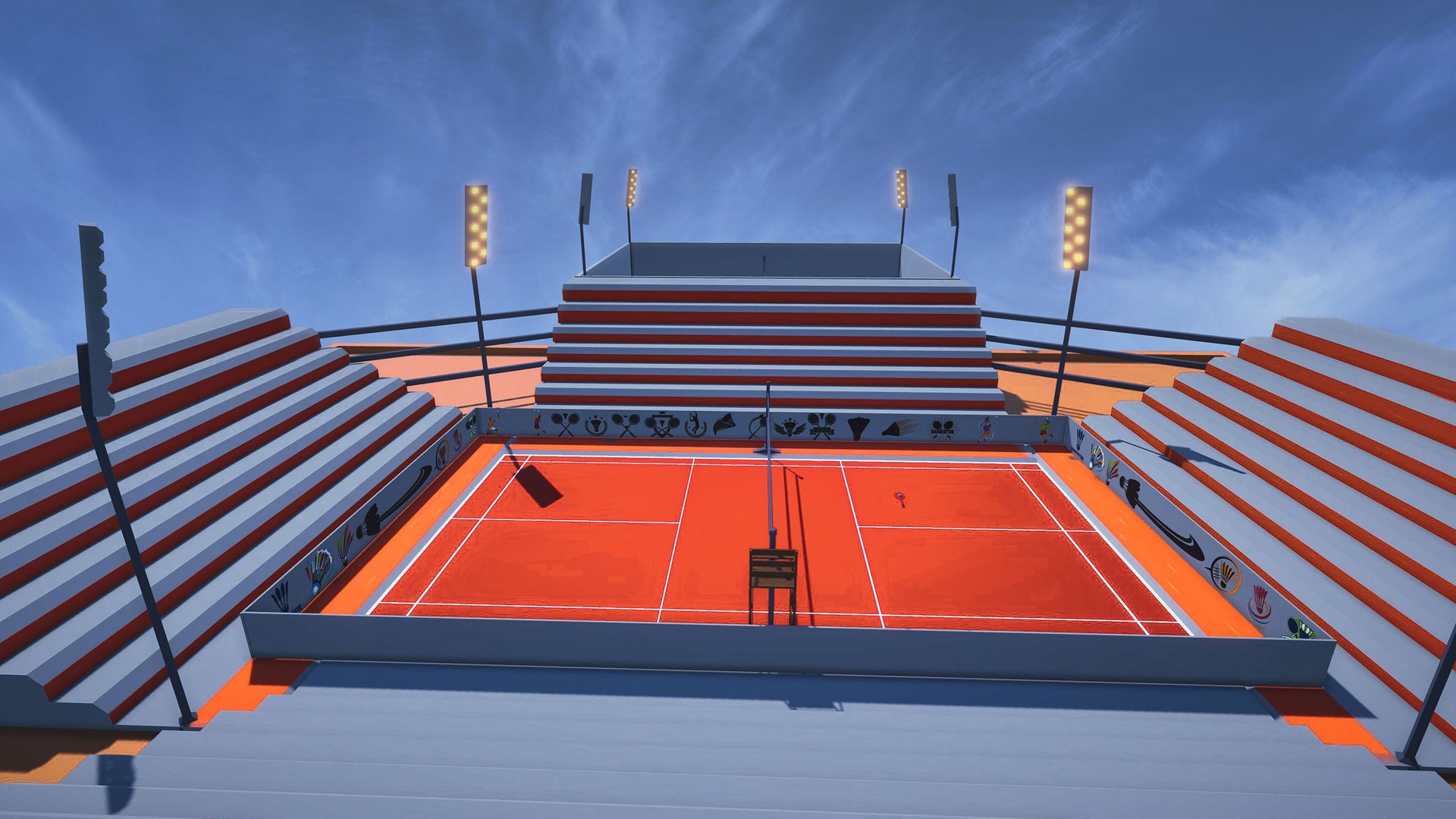 Badminton Court With Racket And Shuttle 3D - TurboSquid 2137147