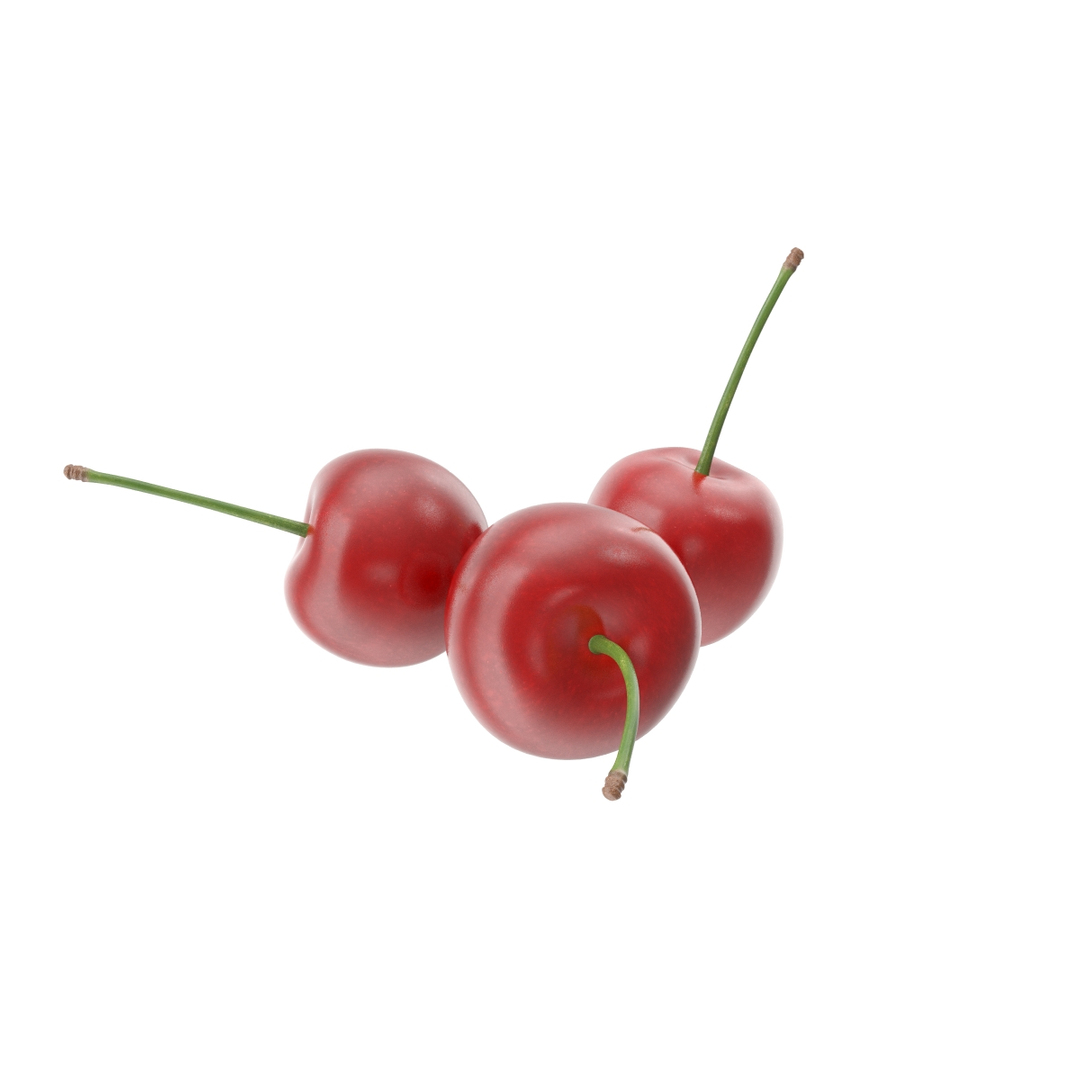 3d model cherry drops droplet