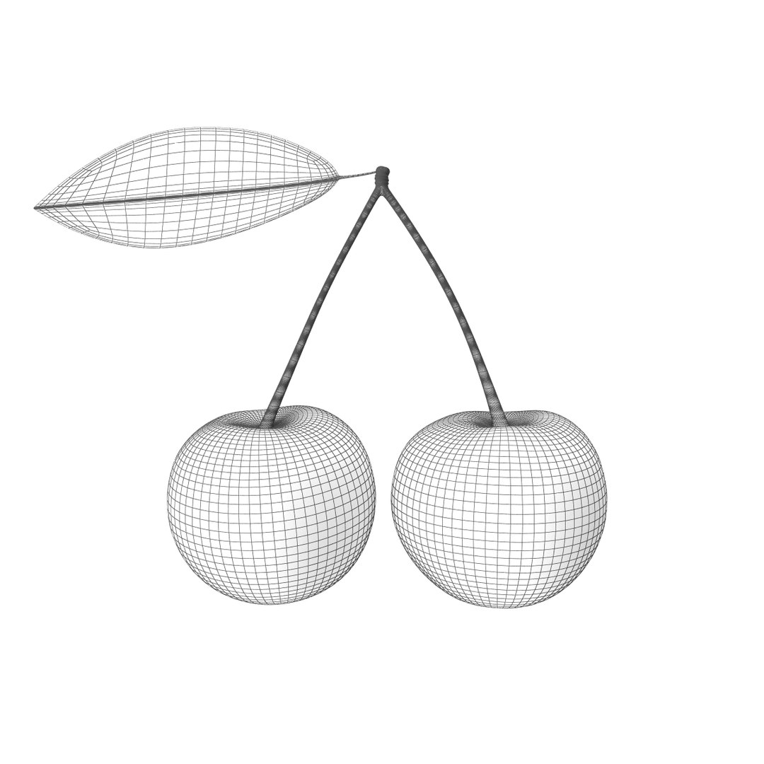 3d model cherry drops droplet