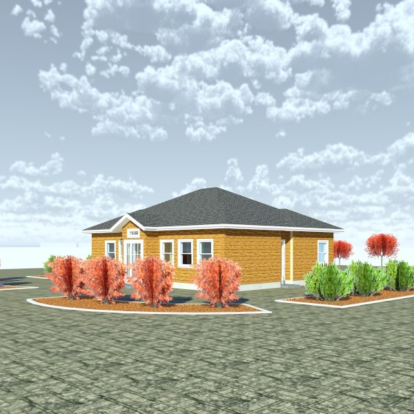 3d model complete traditional house interior