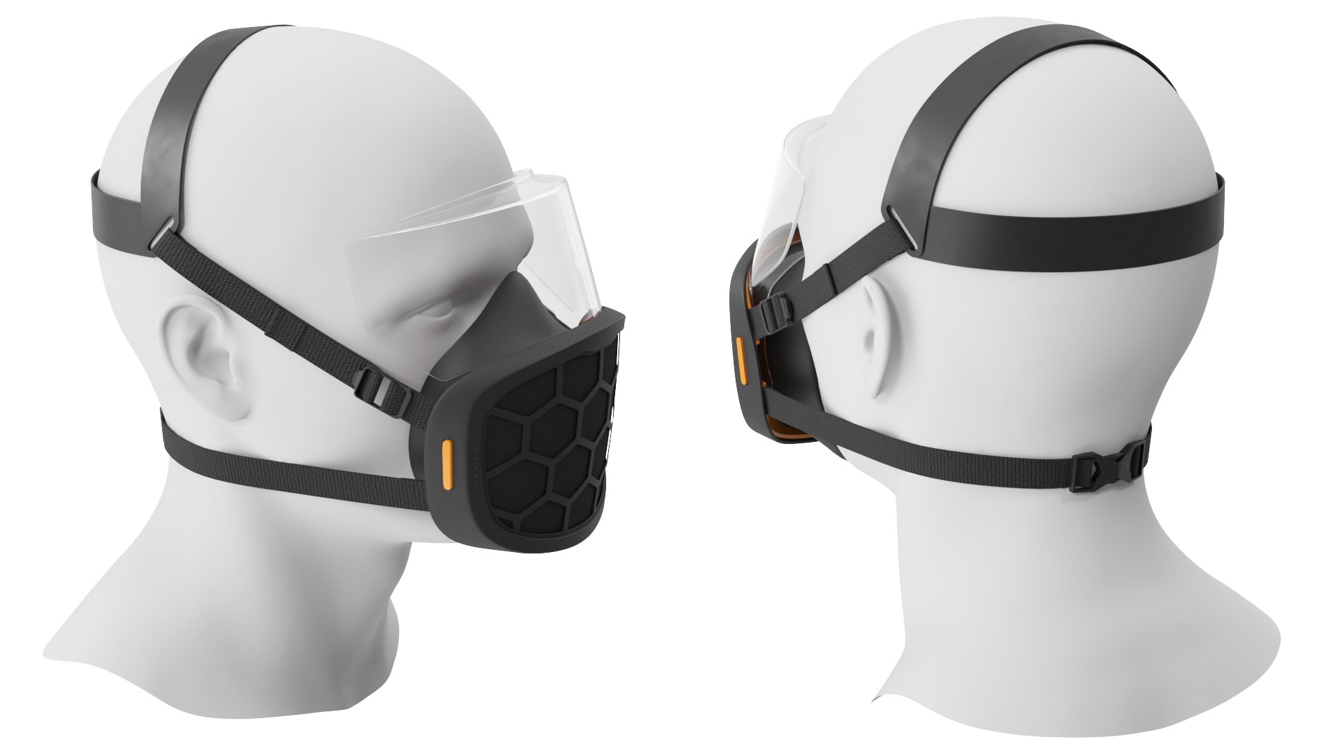 3D ForgedAir Respirator System Black - TurboSquid 2160868