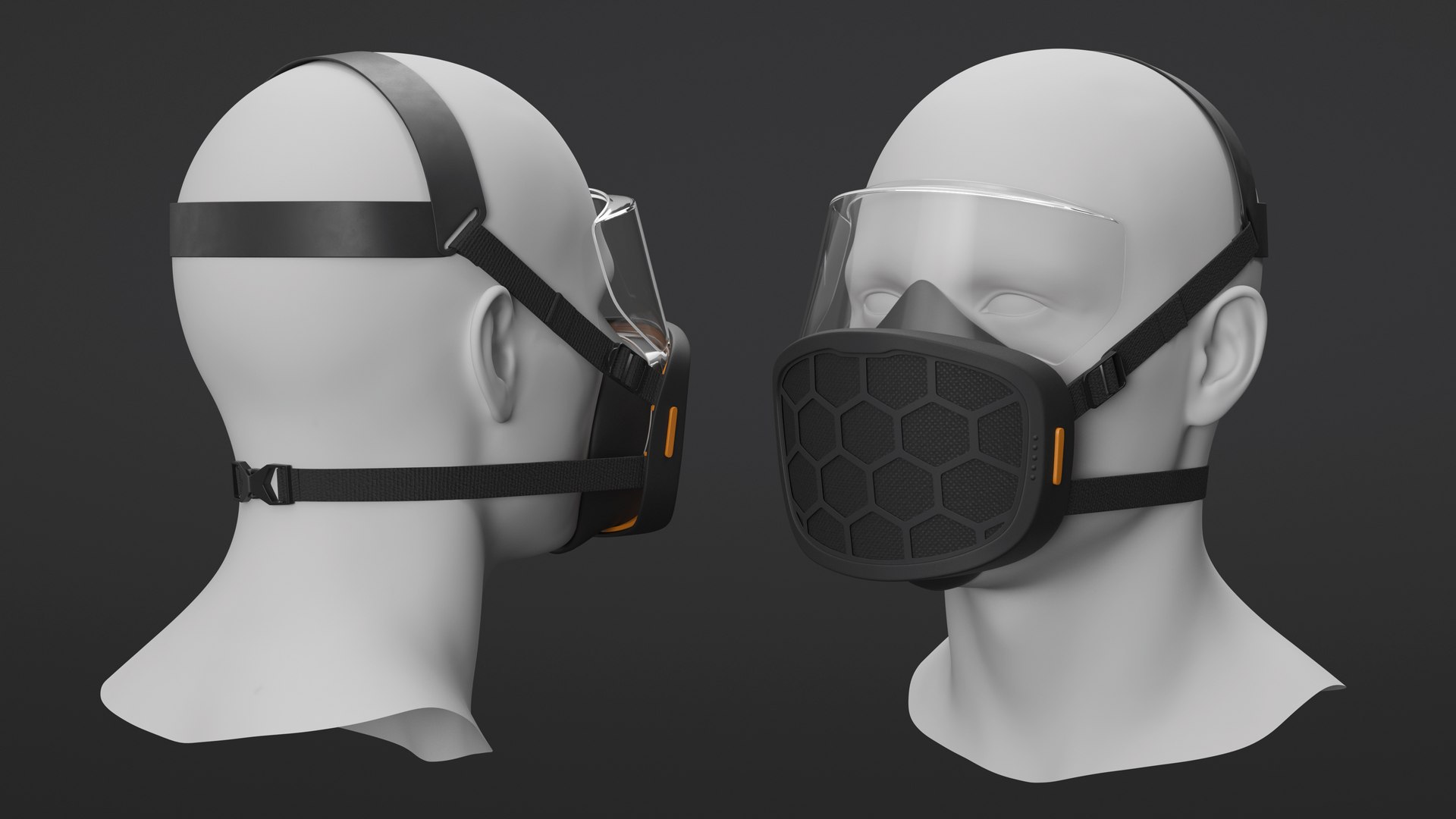 3D ForgedAir Respirator System Black - TurboSquid 2160868