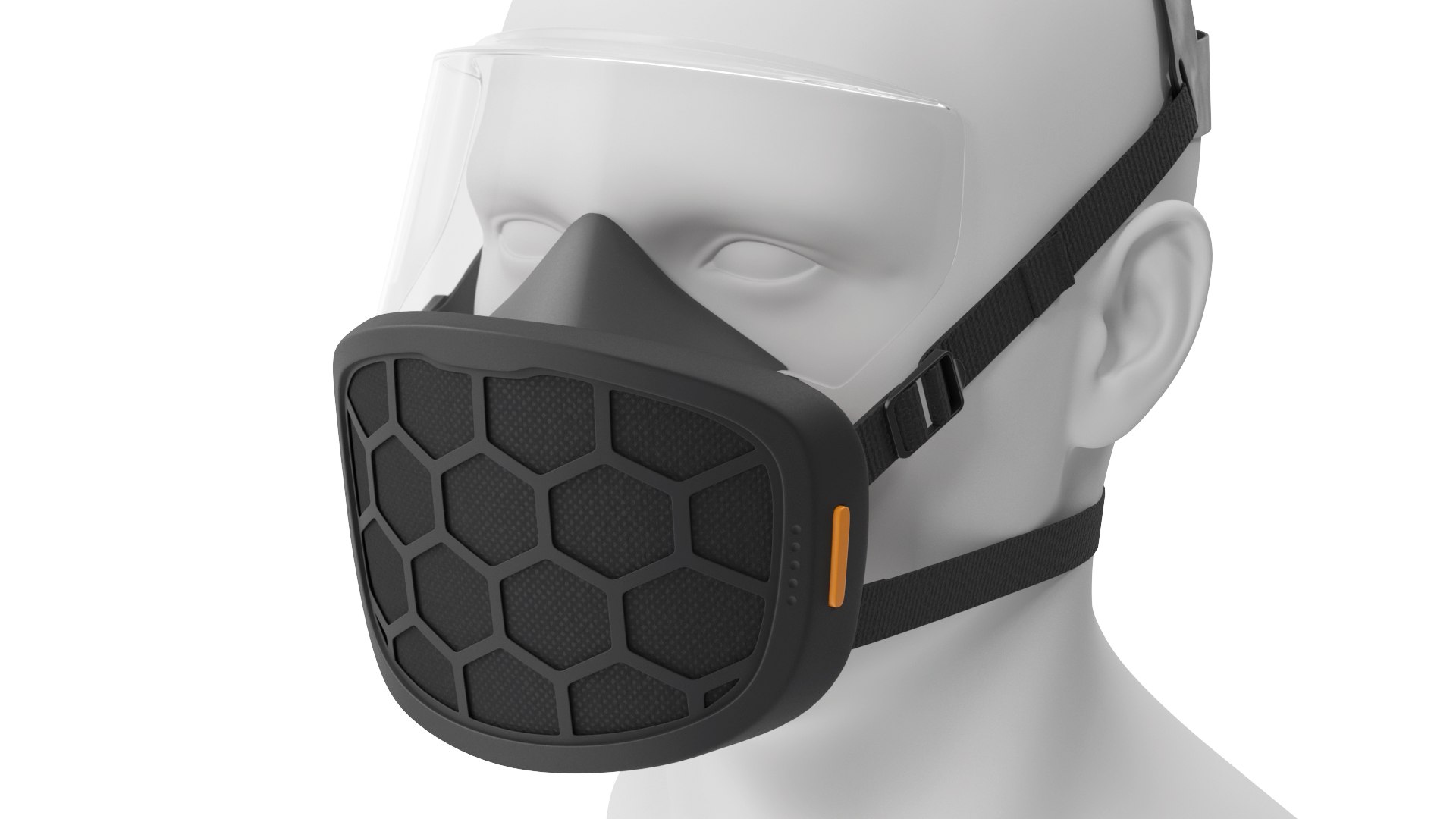 3D ForgedAir Respirator System Black - TurboSquid 2160868