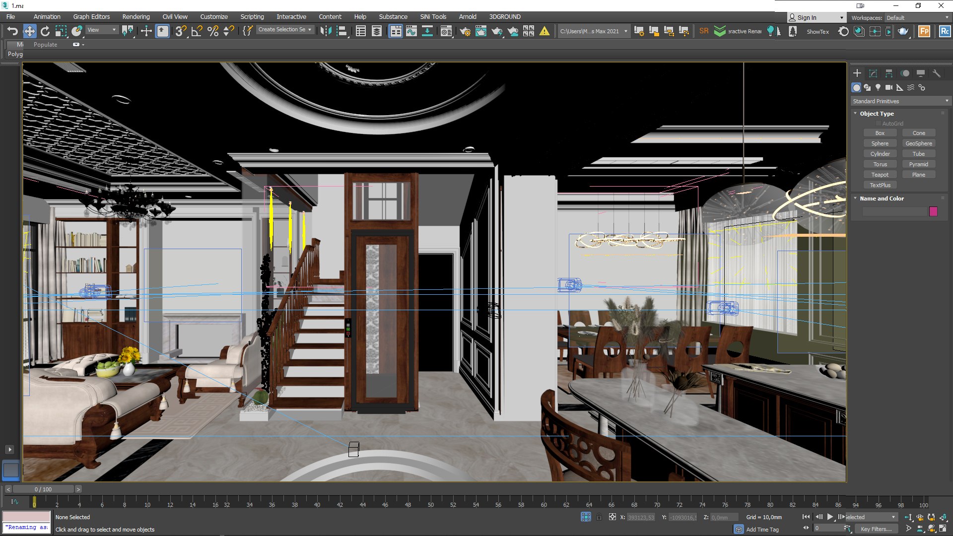 3D Model 1st Floor House - HanhCT - Max OBJ SKP FBX Simlab Collada ...