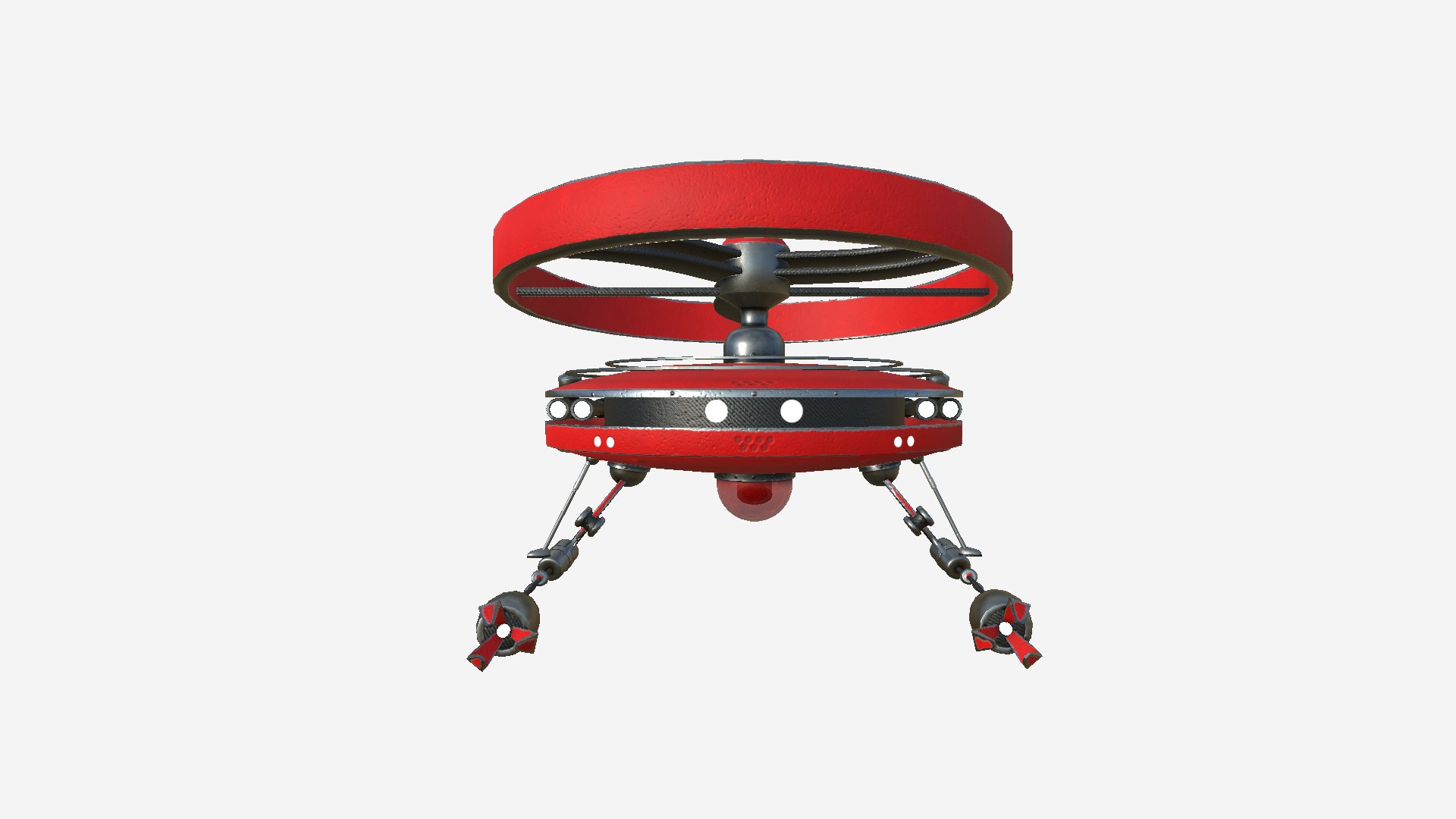 3D Flying Robot I04 Red - SciFi Character Design model - TurboSquid 1886600
