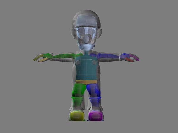 nintendo video character luigi 3d model