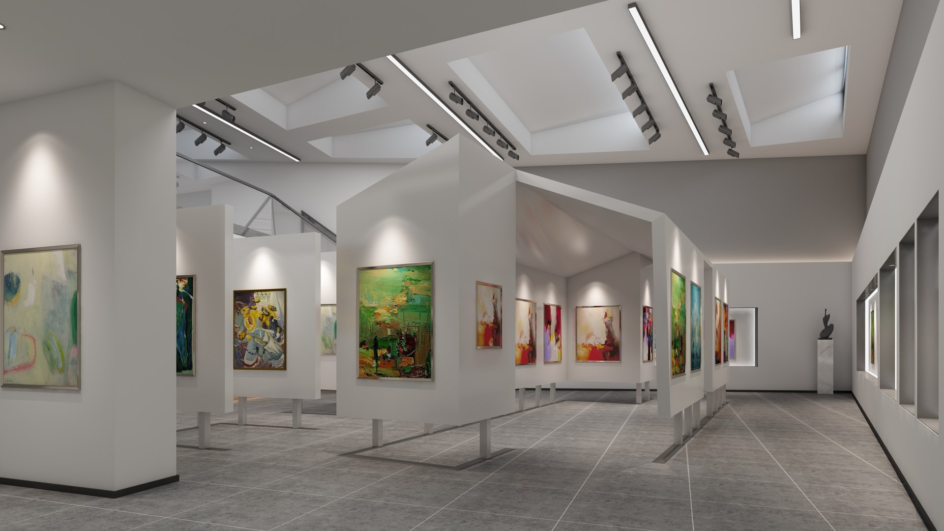 Modern Art Gallery 01 Model - TurboSquid 2195913