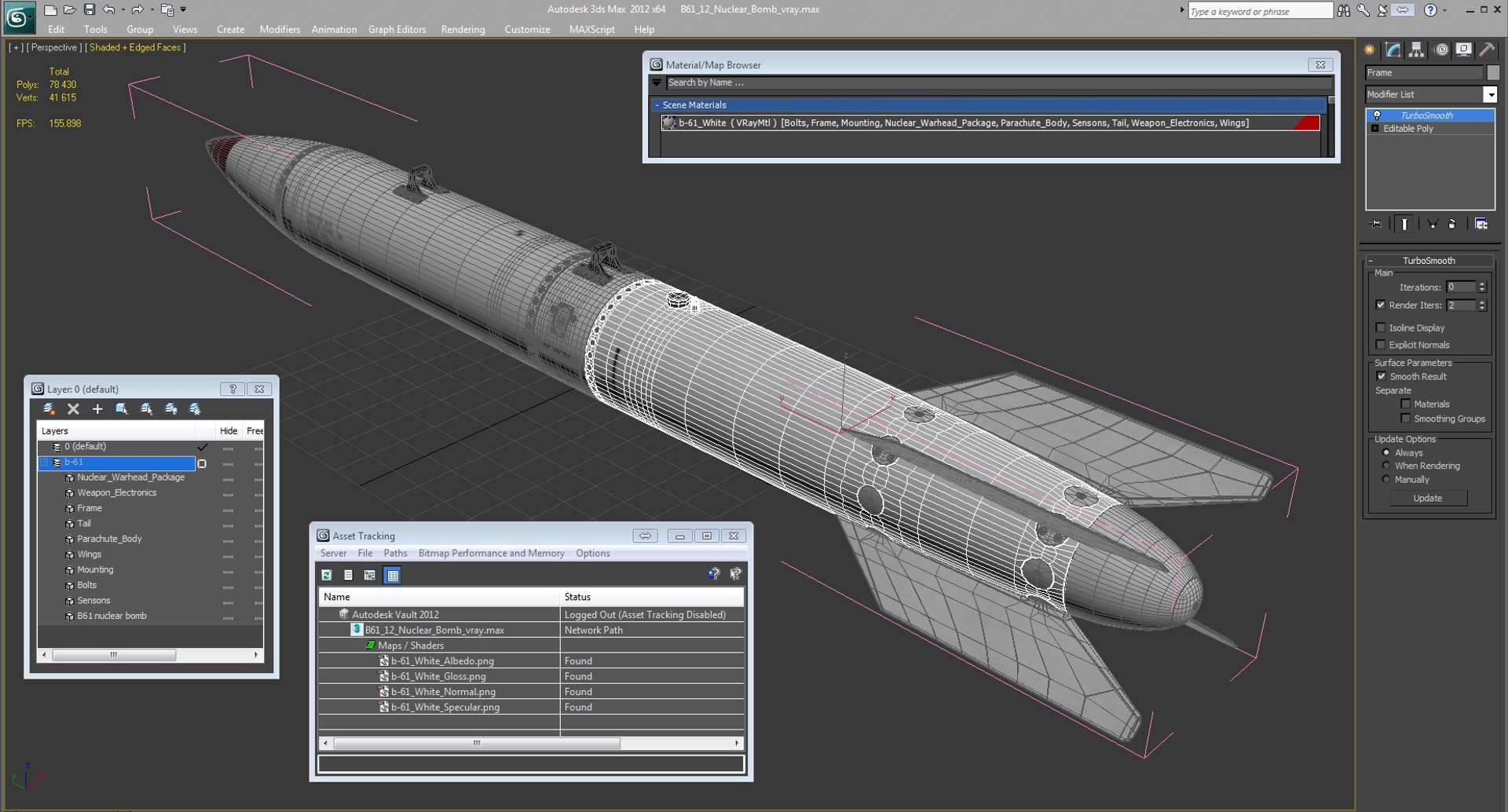 3D B61-12 Nuclear Bomb Model - TurboSquid 1250221
