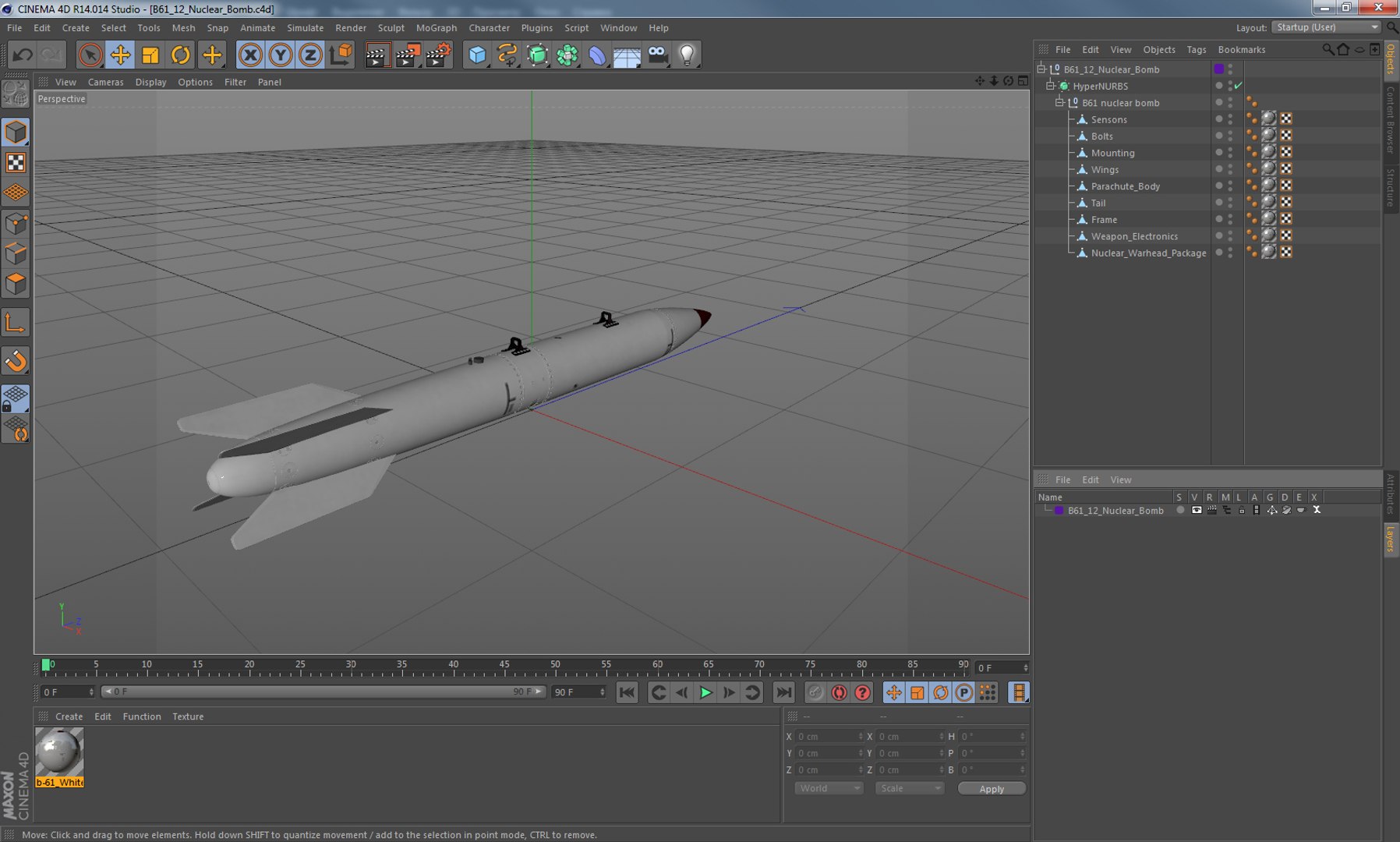 3D B61-12 Nuclear Bomb Model - TurboSquid 1250221