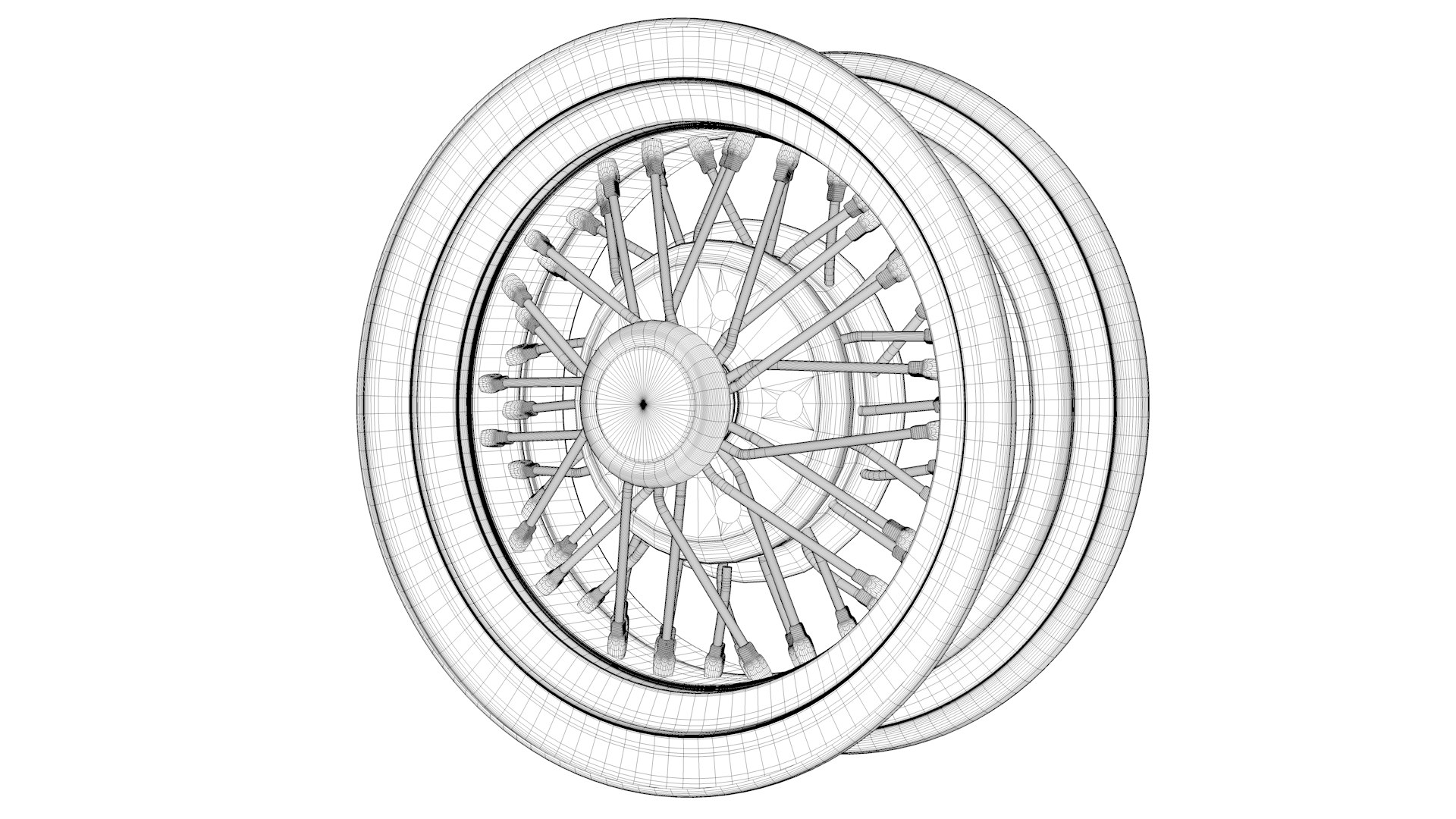 3D Wire Wheel - TurboSquid 1815725