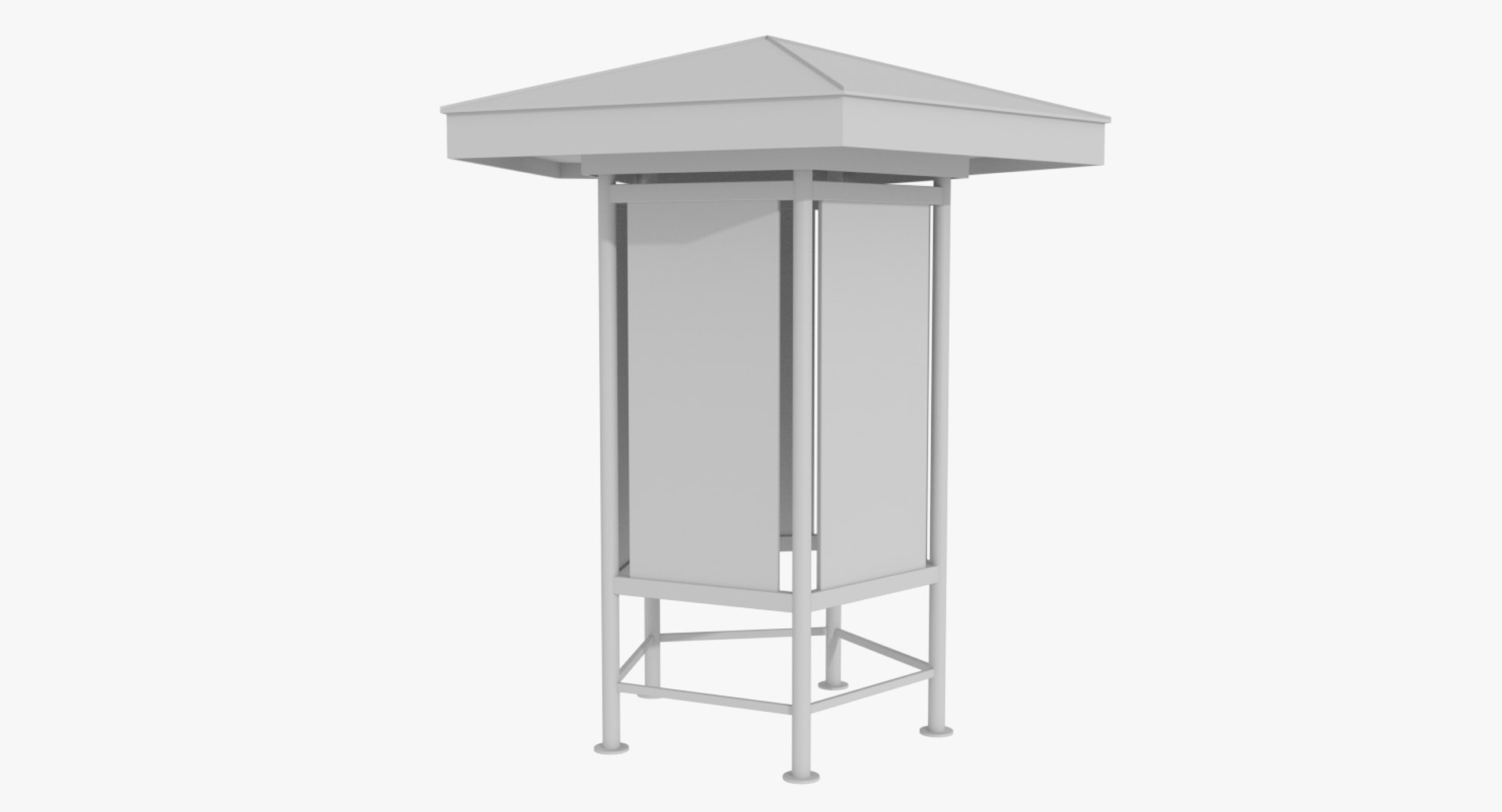 3d street notice board model