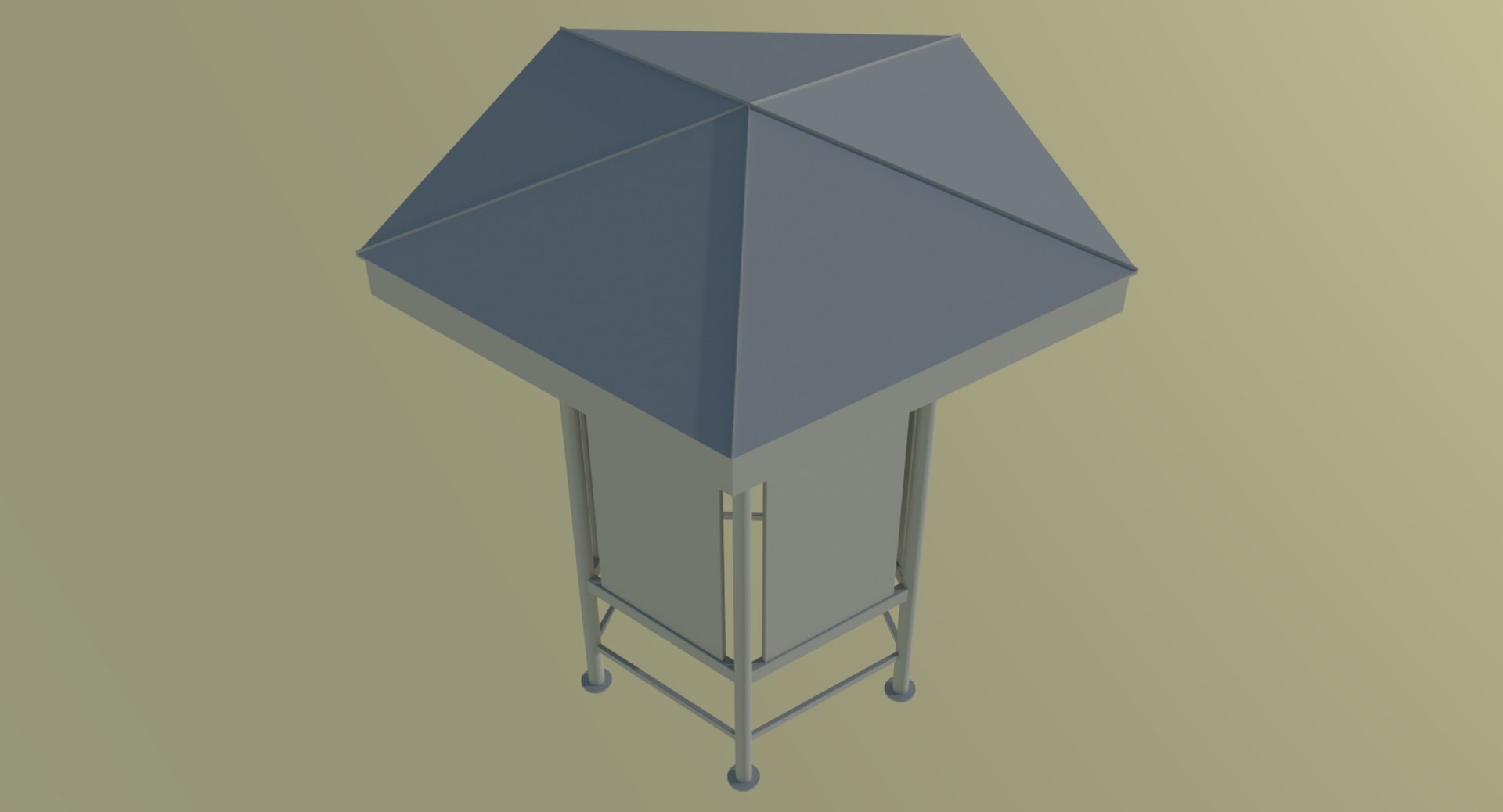 3d street notice board model