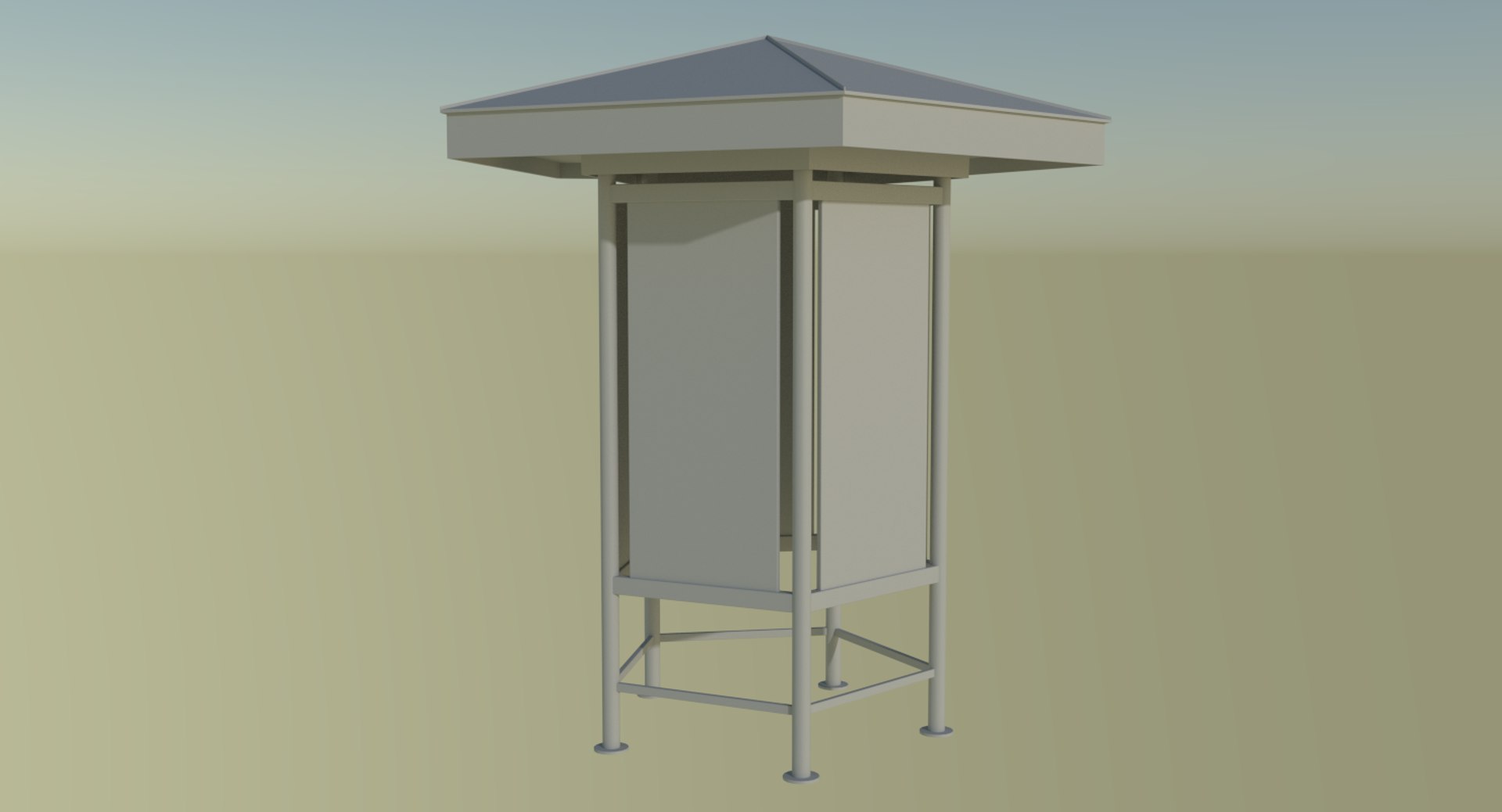 3d street notice board model