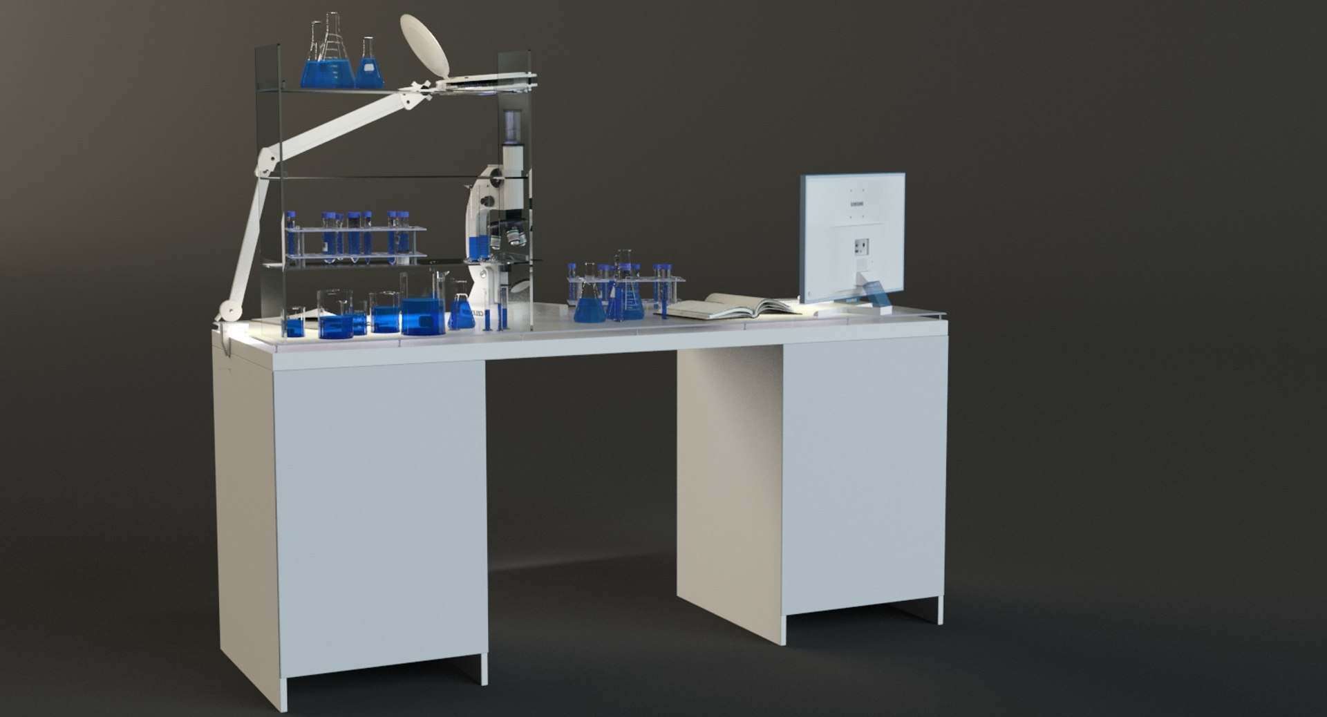 Laboratory Workplace 3D Model - TurboSquid 1399302