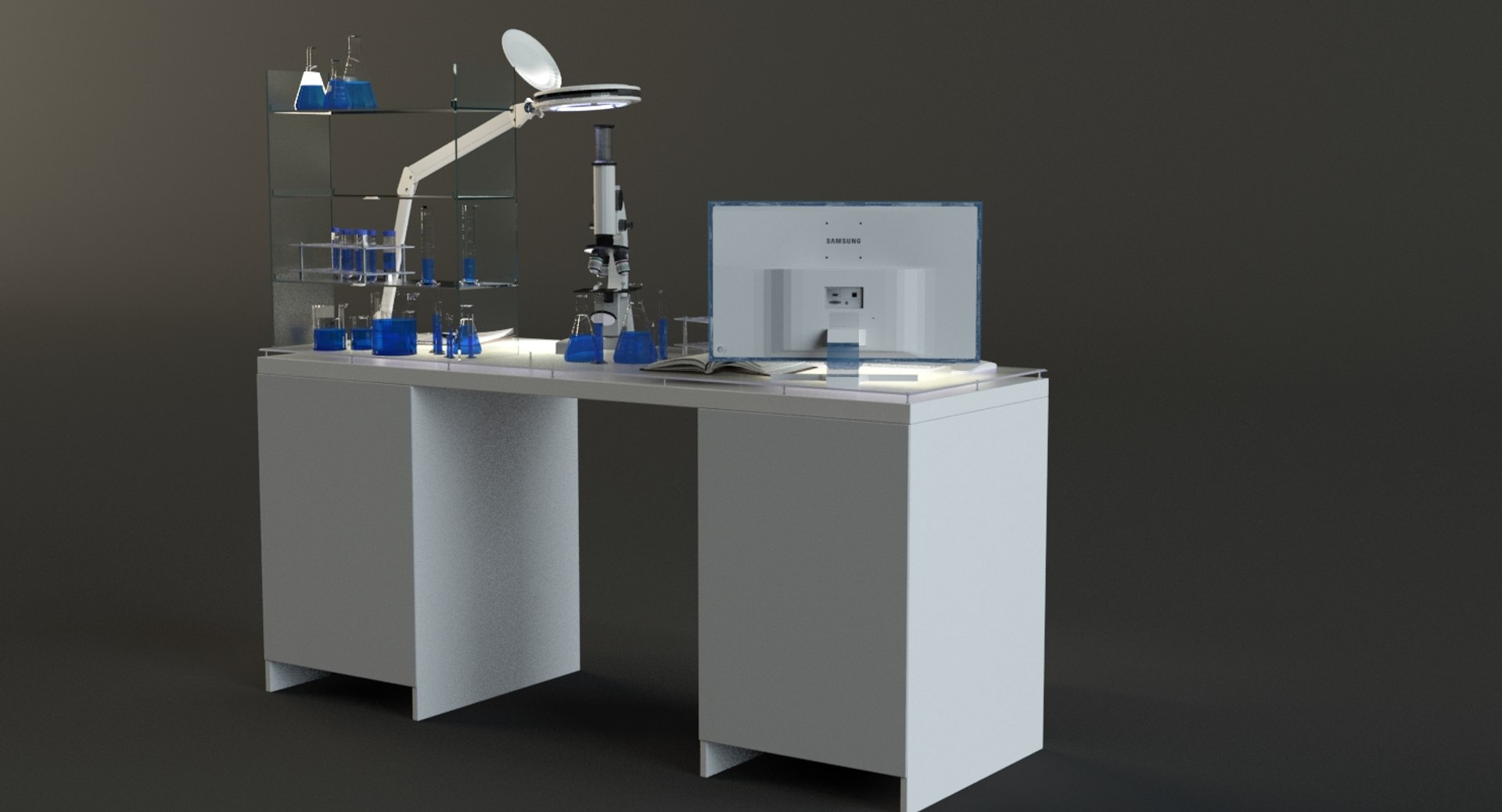 Laboratory Workplace 3D Model - TurboSquid 1399302