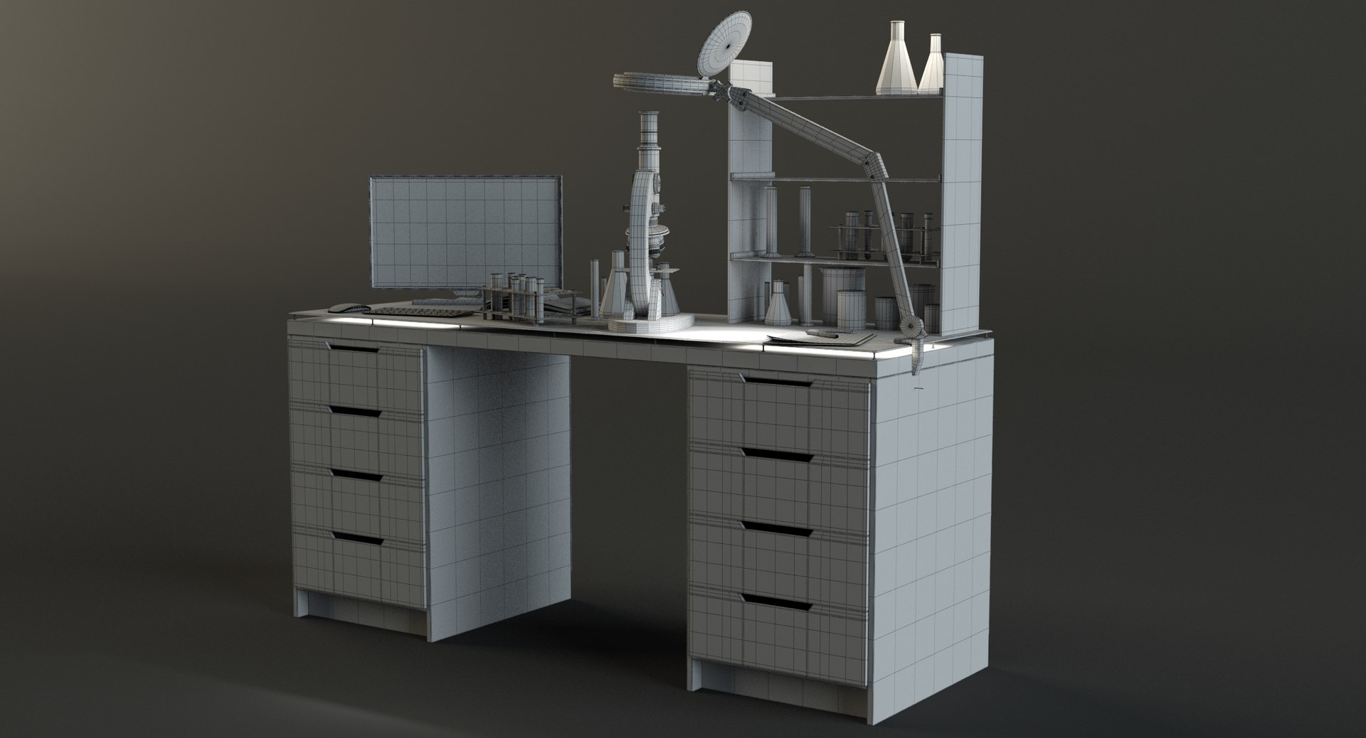 Laboratory Workplace 3D Model - TurboSquid 1399302