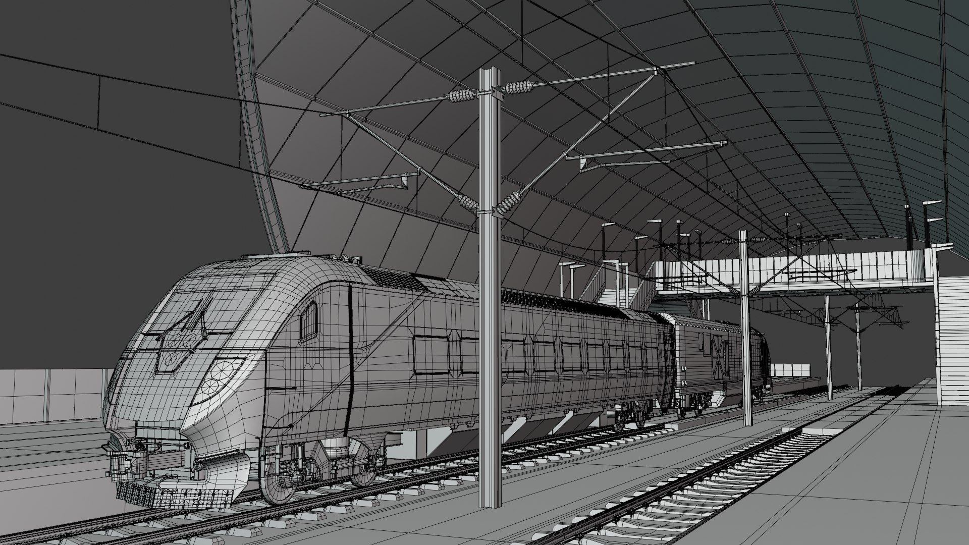 American Train Station 3D Model - TurboSquid 2297035