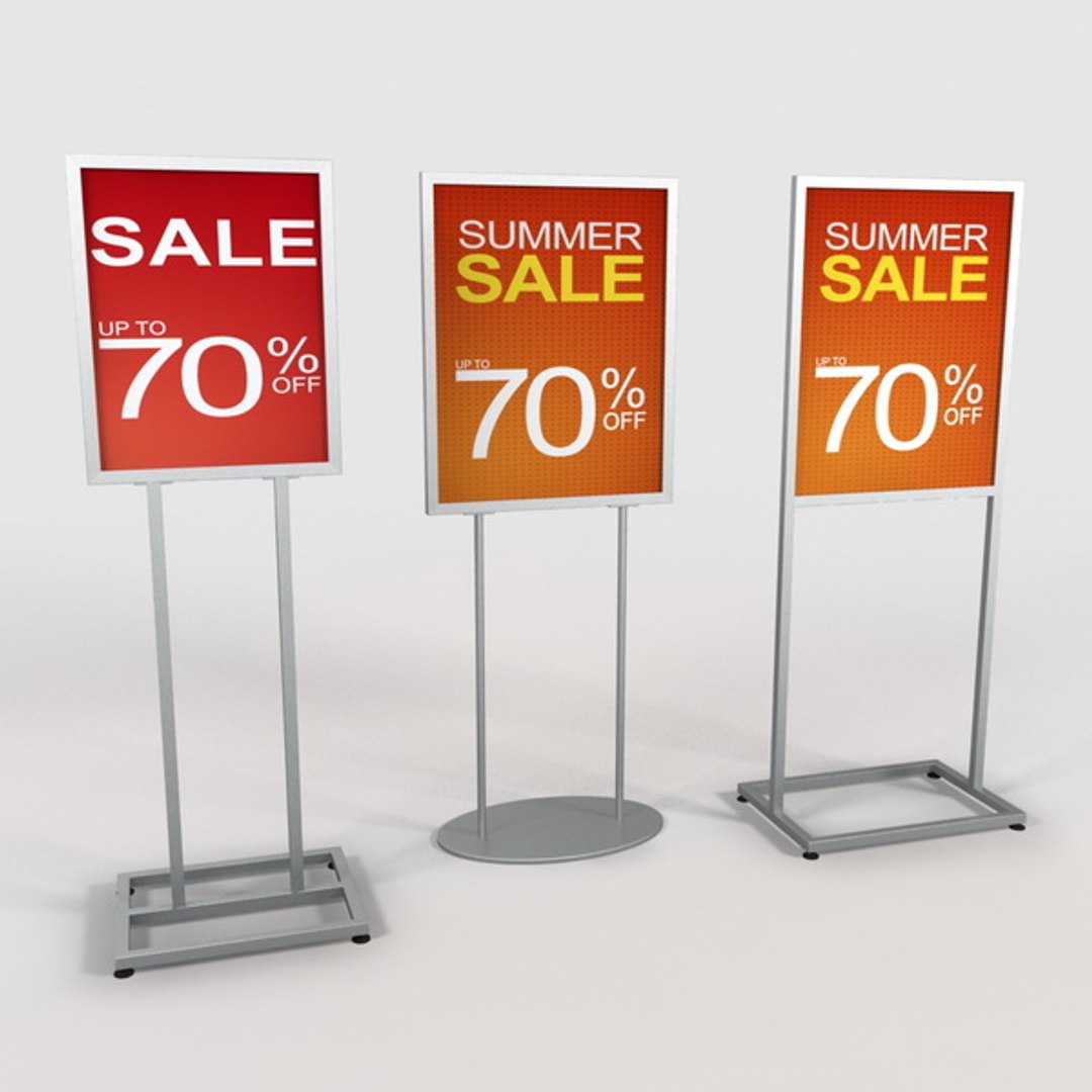 3d model store signage signs