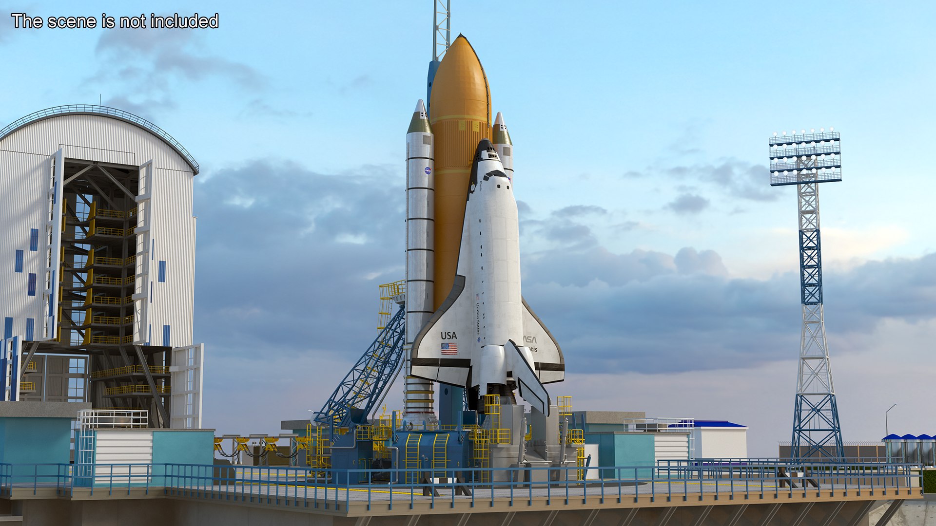 Space Shuttle With External Tank And Solid Rocket Boosters 3D Model ...