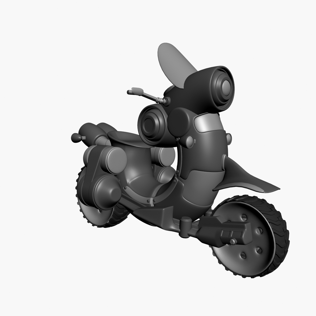 3d alien bike model