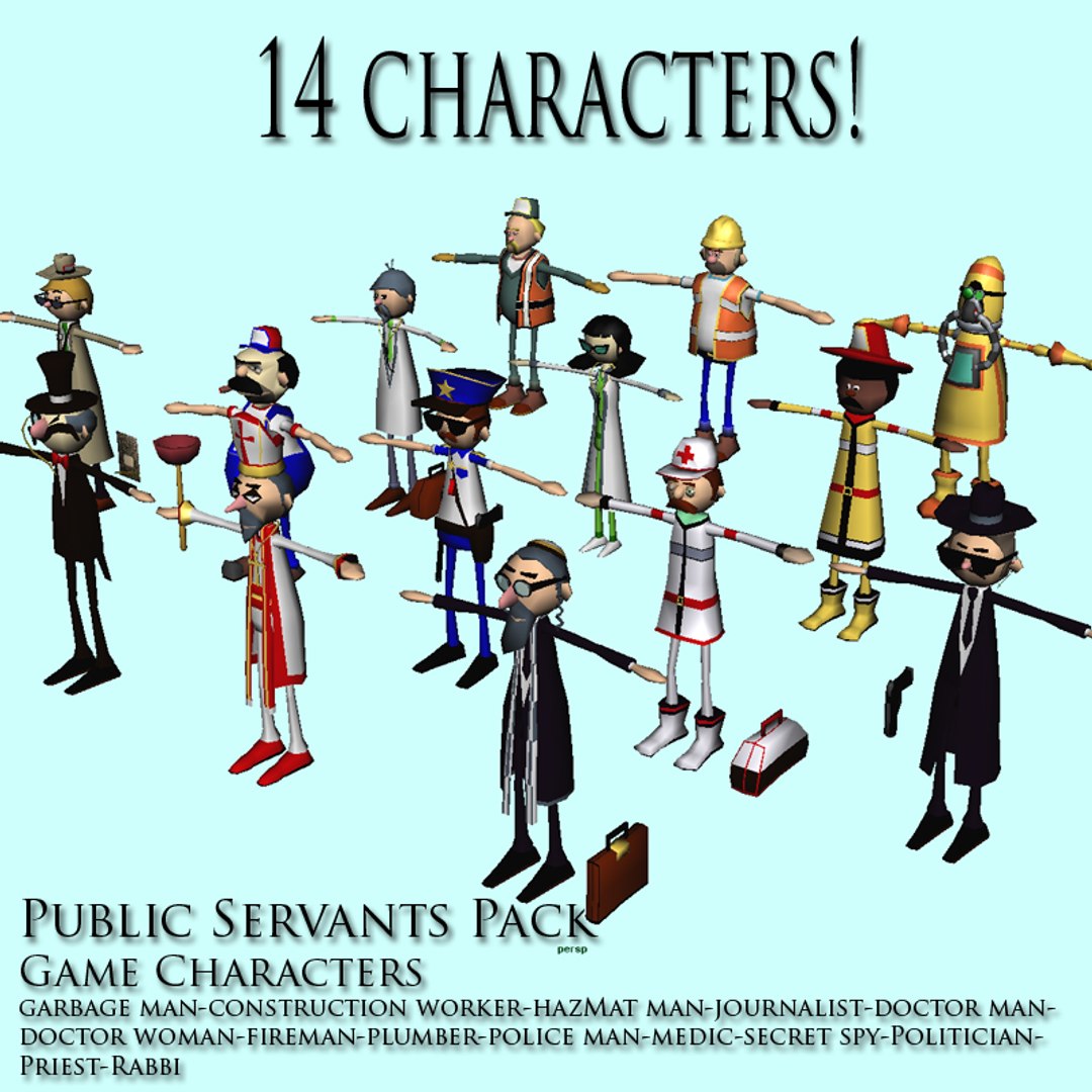 43 Cartoon Characters 3d 3ds