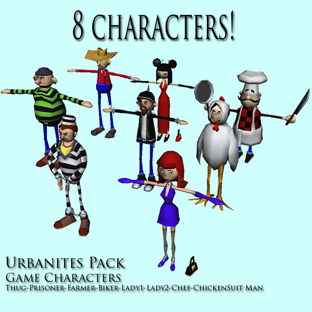 43 Cartoon Characters 3d 3ds