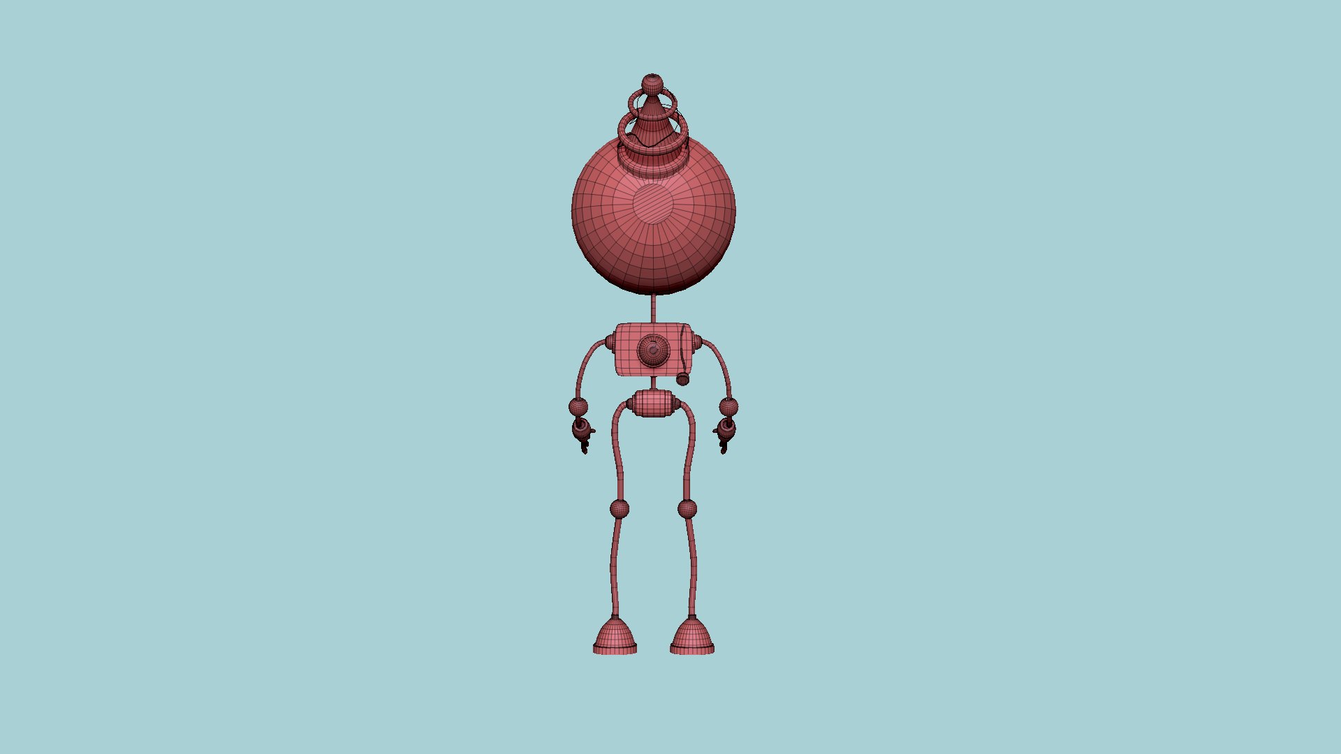3D Model Cute Robot D10 Metal - SciFi Character Design - TurboSquid 1868306